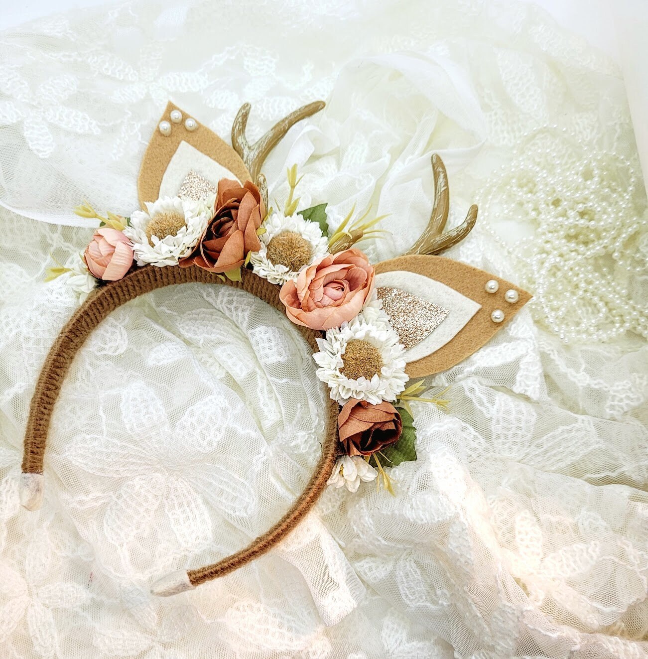Soft Pink Deer Headband Fawn Headband Deer Headband for Girl s Deer Halloween Costume Antler Headband Kid s Deer Headband MakerPlace by Michaels