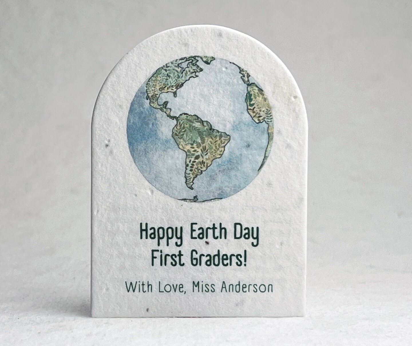 Custom Wildflower Seed Paper Arch Card - Earth Day Floral Designs - 2.4 ...