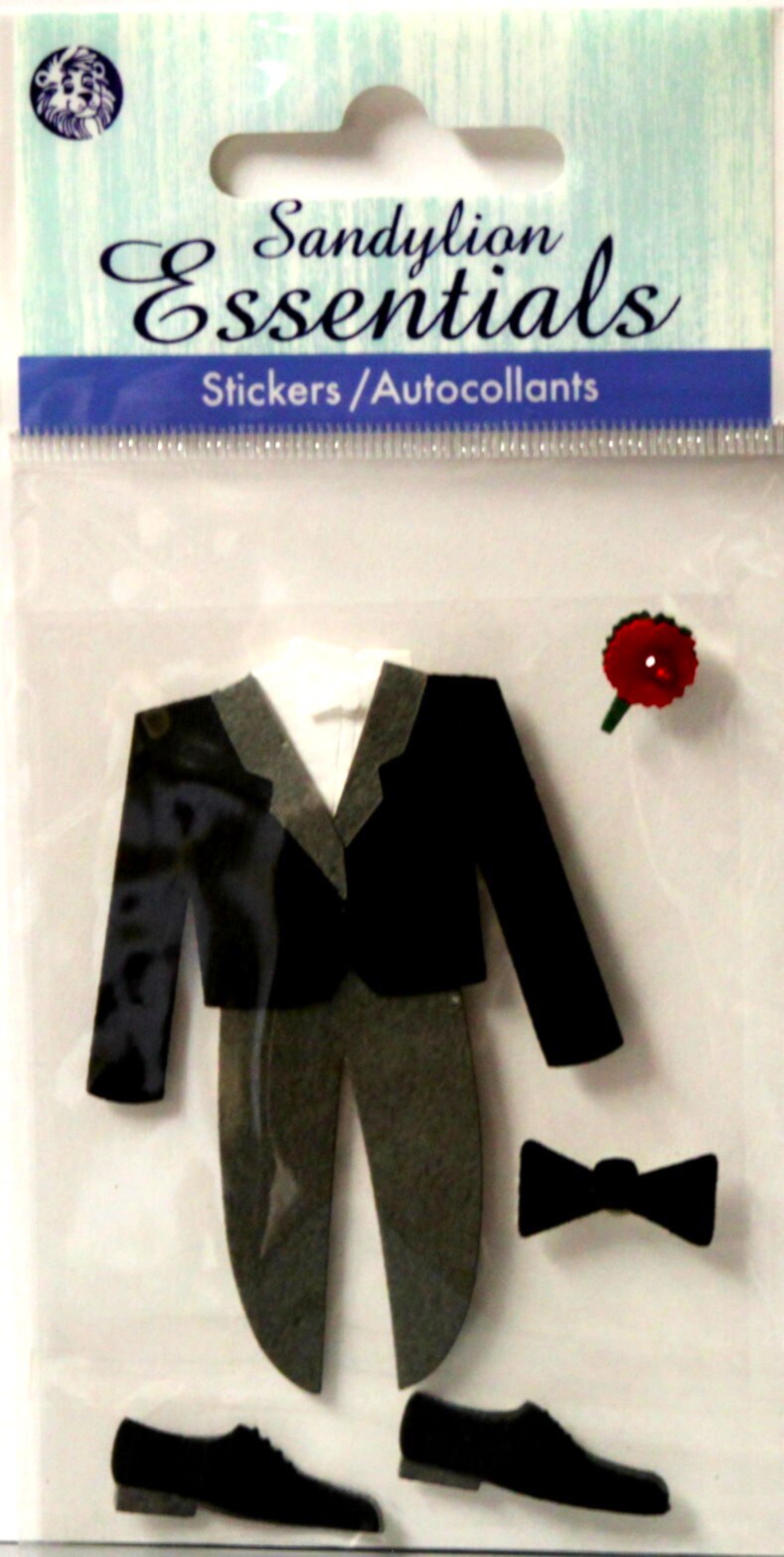 Sandylion Essentials Wedding Tuxedo Dimensional Stickers | Michaels