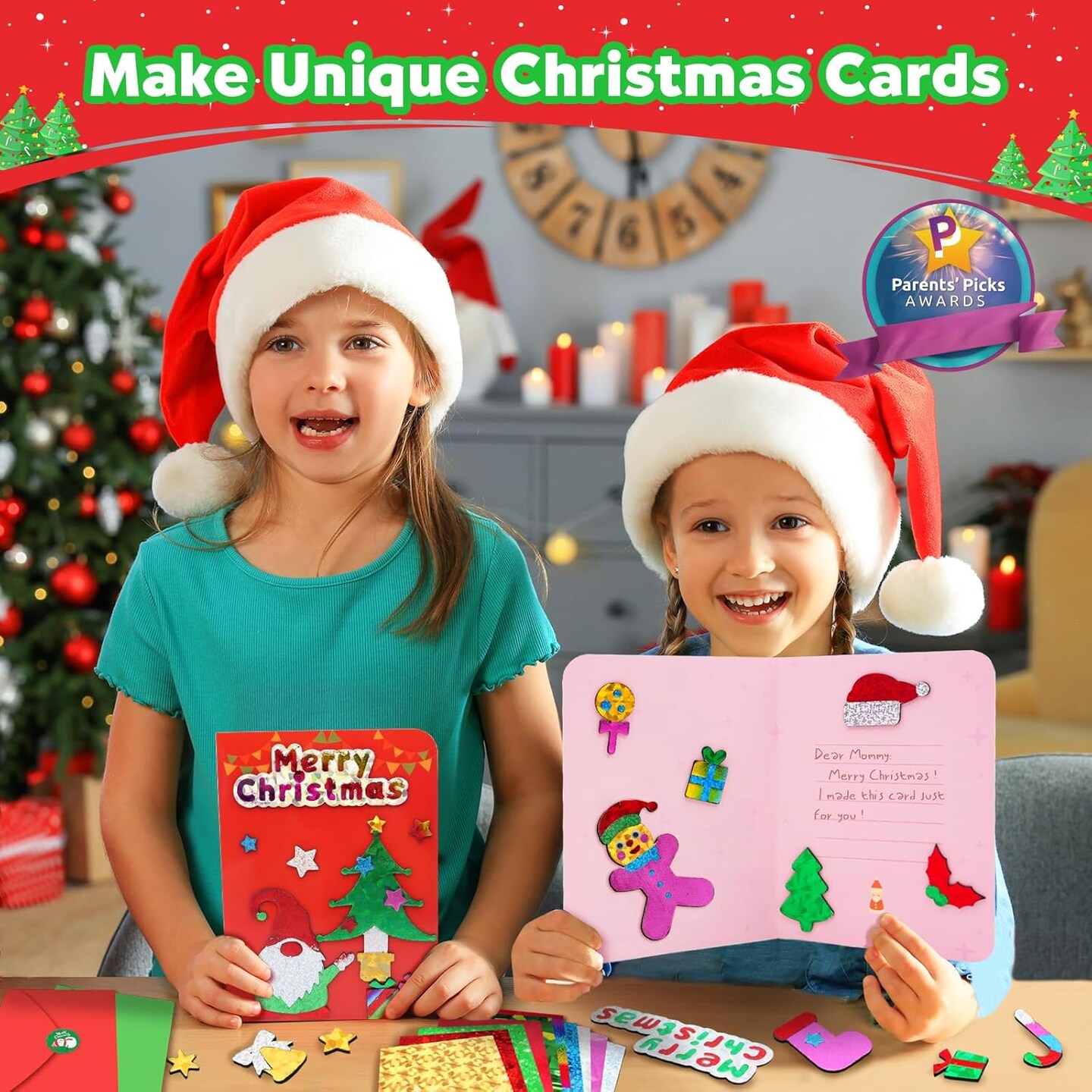 Christmas Crafts Games for Kids - Foil Arts Fun Christmas Cards - No ...