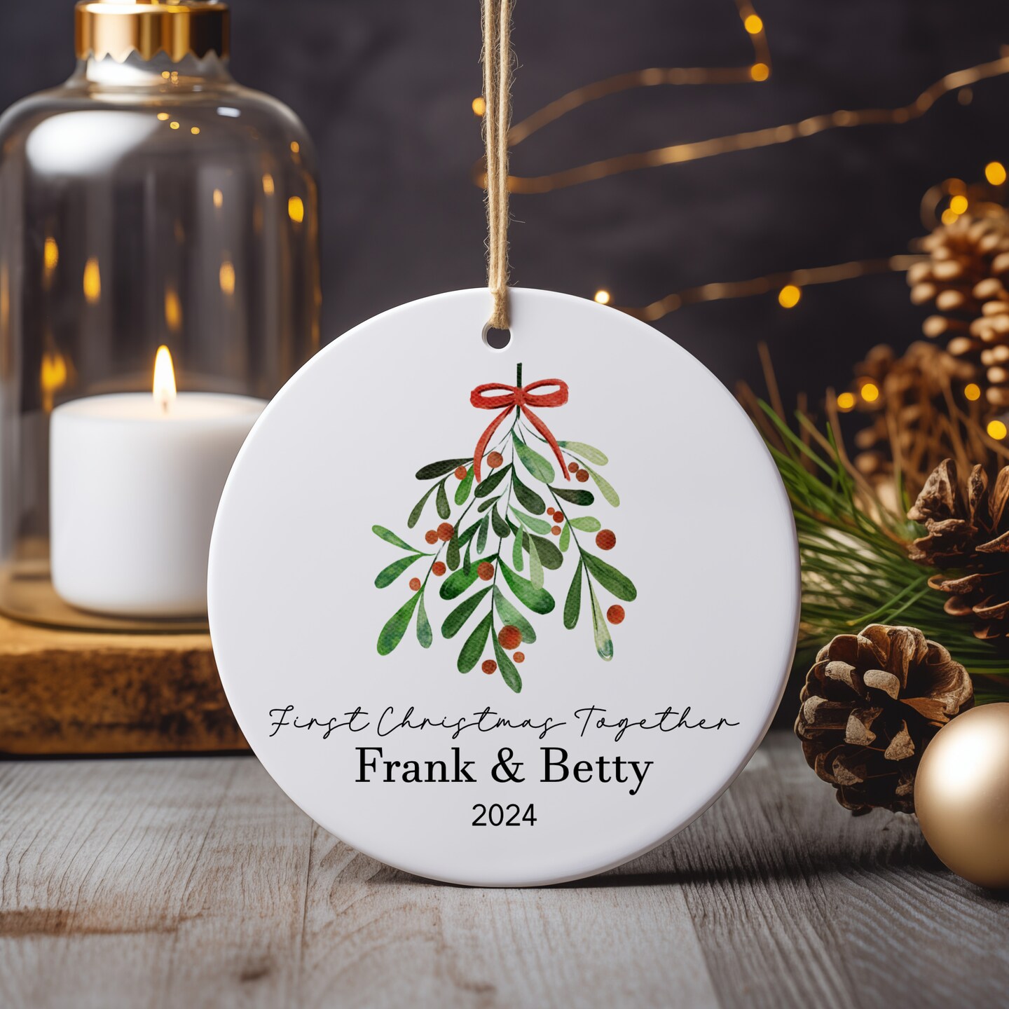 Personalized First Christmas Married Engaged Christmas Engagement Names ... Personalized First Christmas Married Engaged Christmas Engagement Names ...