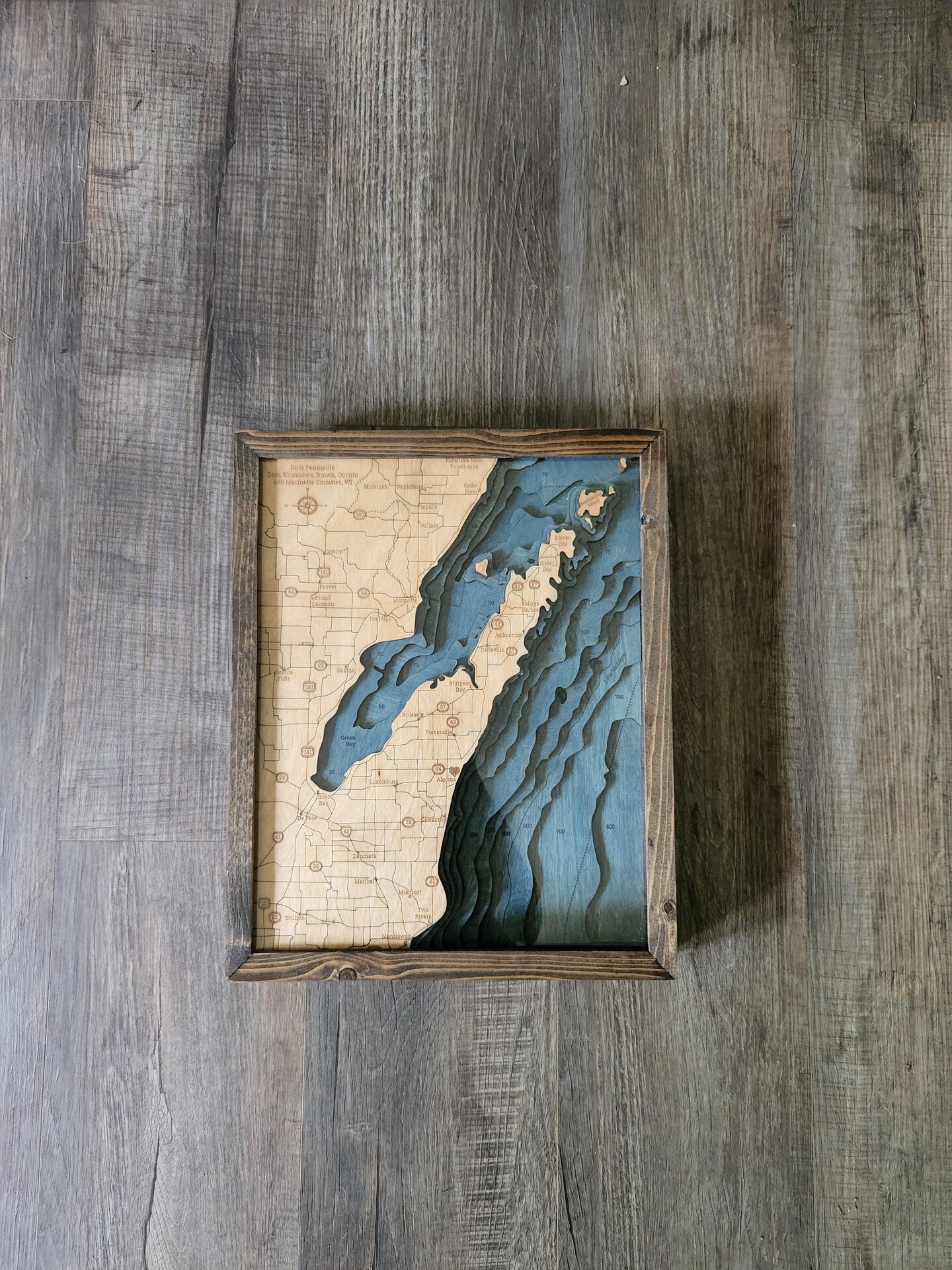 Door Peninsula 3d Wood Map | MakerPlace by Michaels