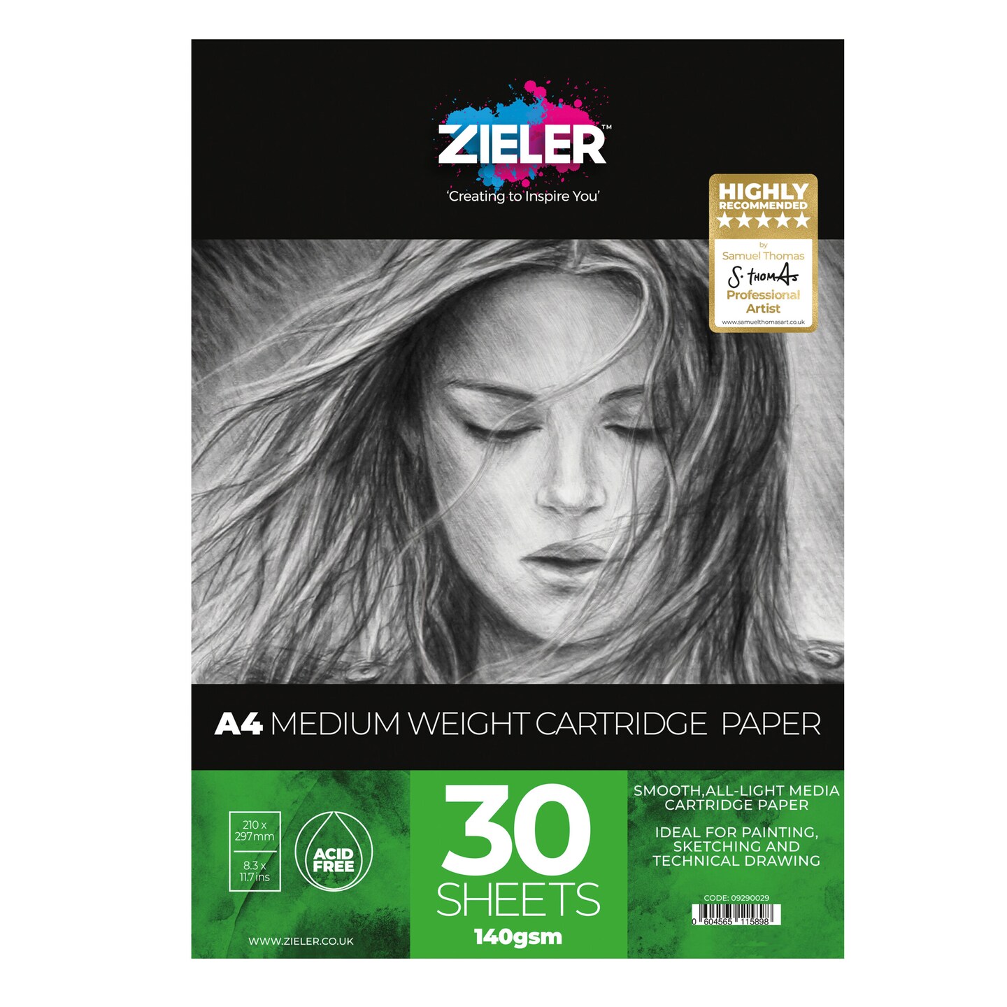 Zieler A4 Medium Weight Cartridge Paper Pad – 140gsm, 30 sheets | Michaels