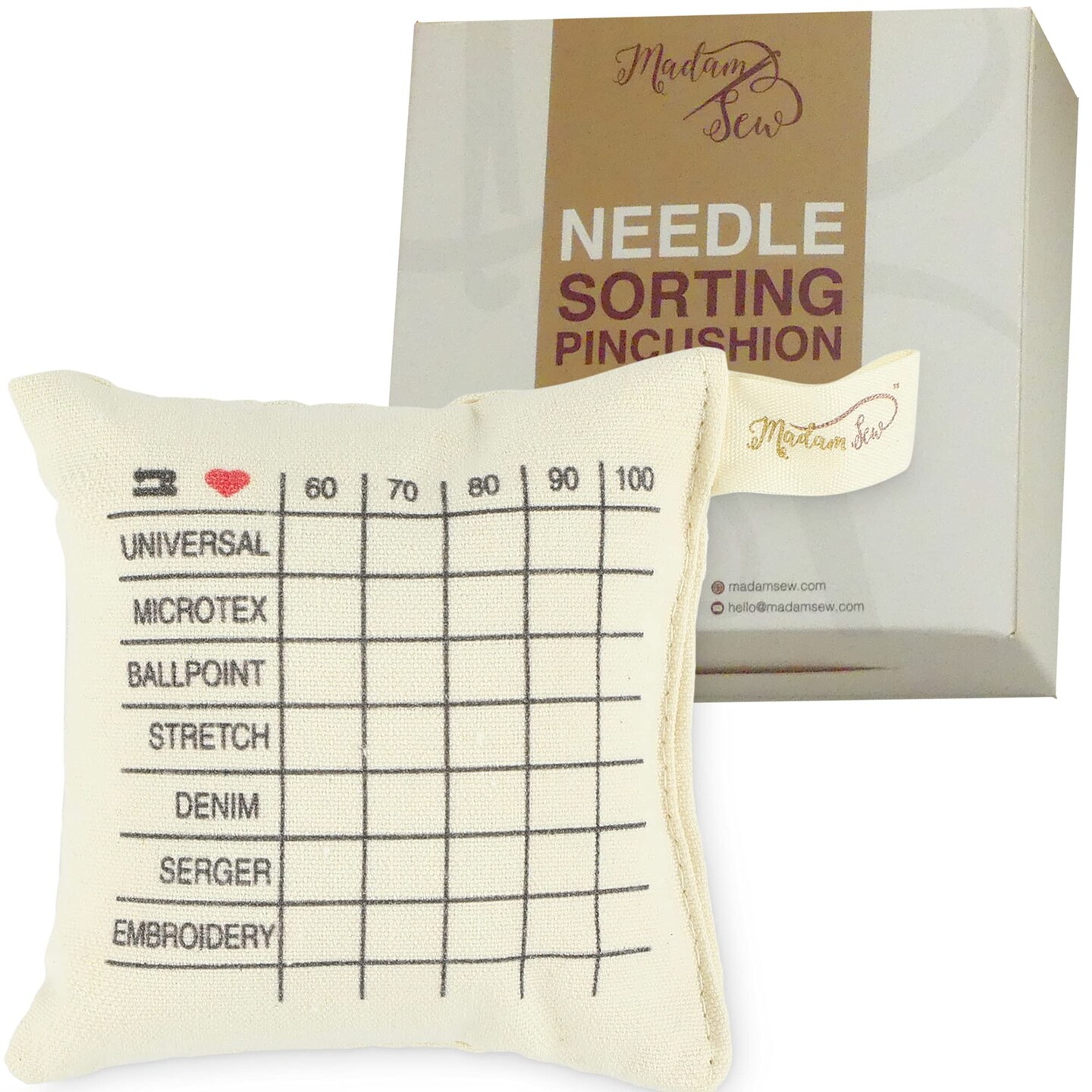 Madam Sew Needle Sorting Pin Cushion – Sewing Pin Holder Pincushion ...