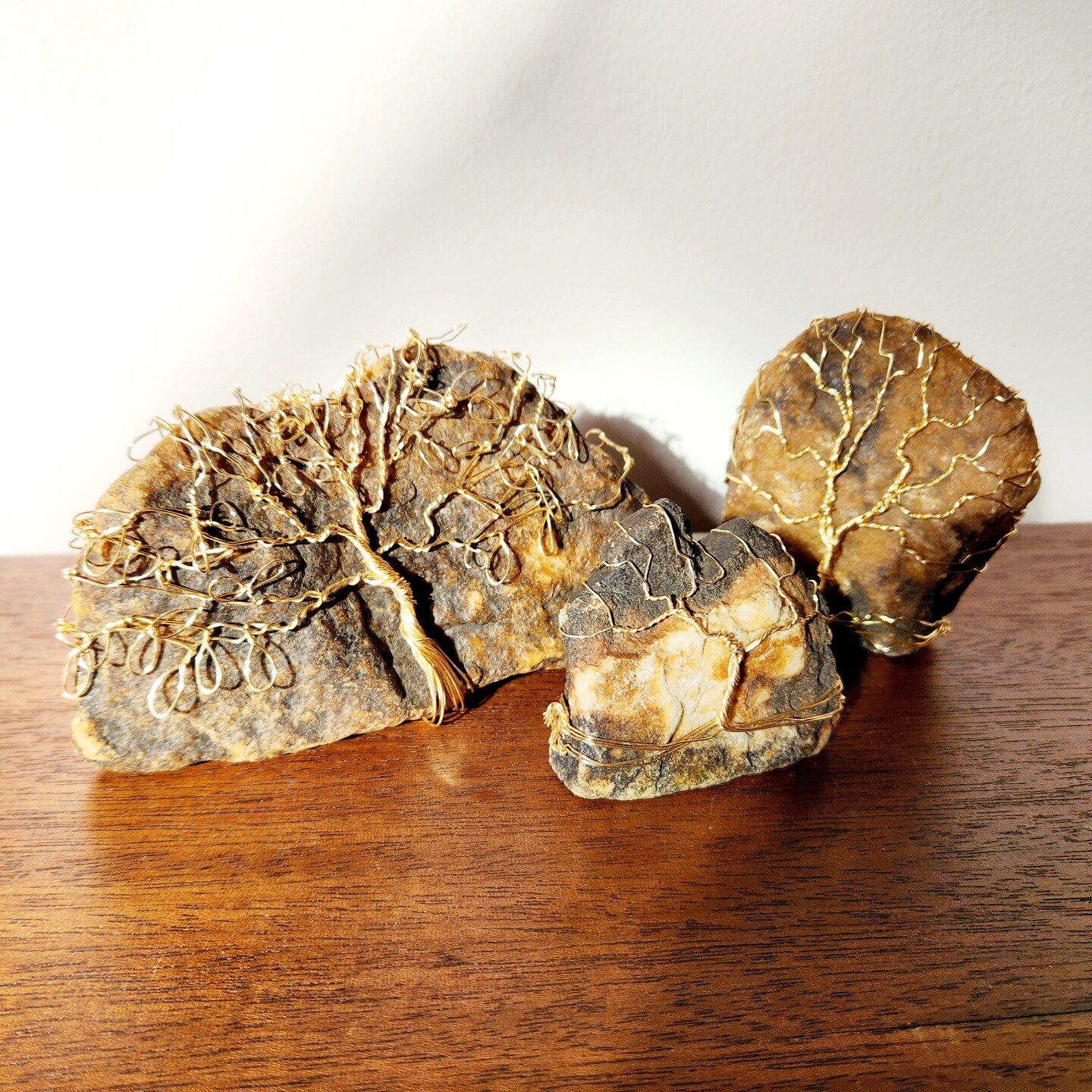 Two sided Tree of Life stone table decorations, stable to stand by self ...