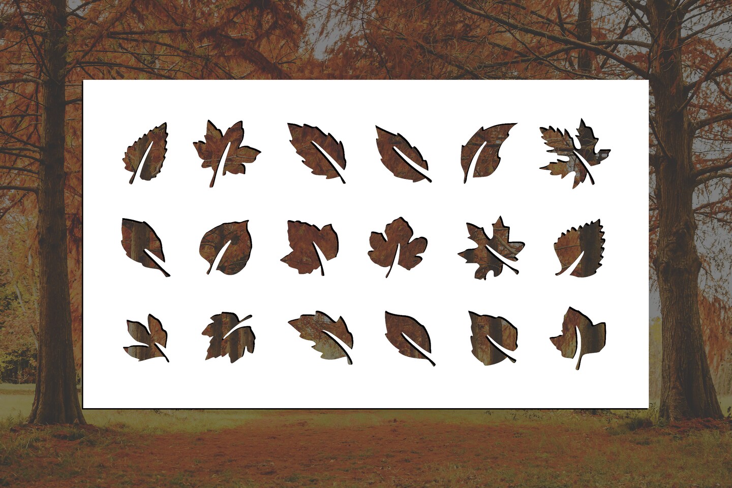 Assorted Fall Leaves Reusable Stencil (Many Sizes) | MakerPlace by Michaels