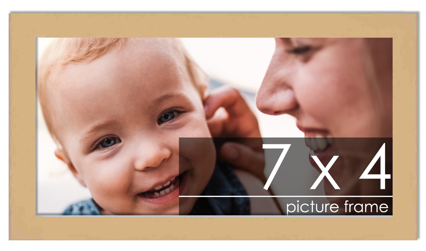 4x7 Minimalist Yellow Picture Frame - UV Acrylic, Foam Board Backing ...