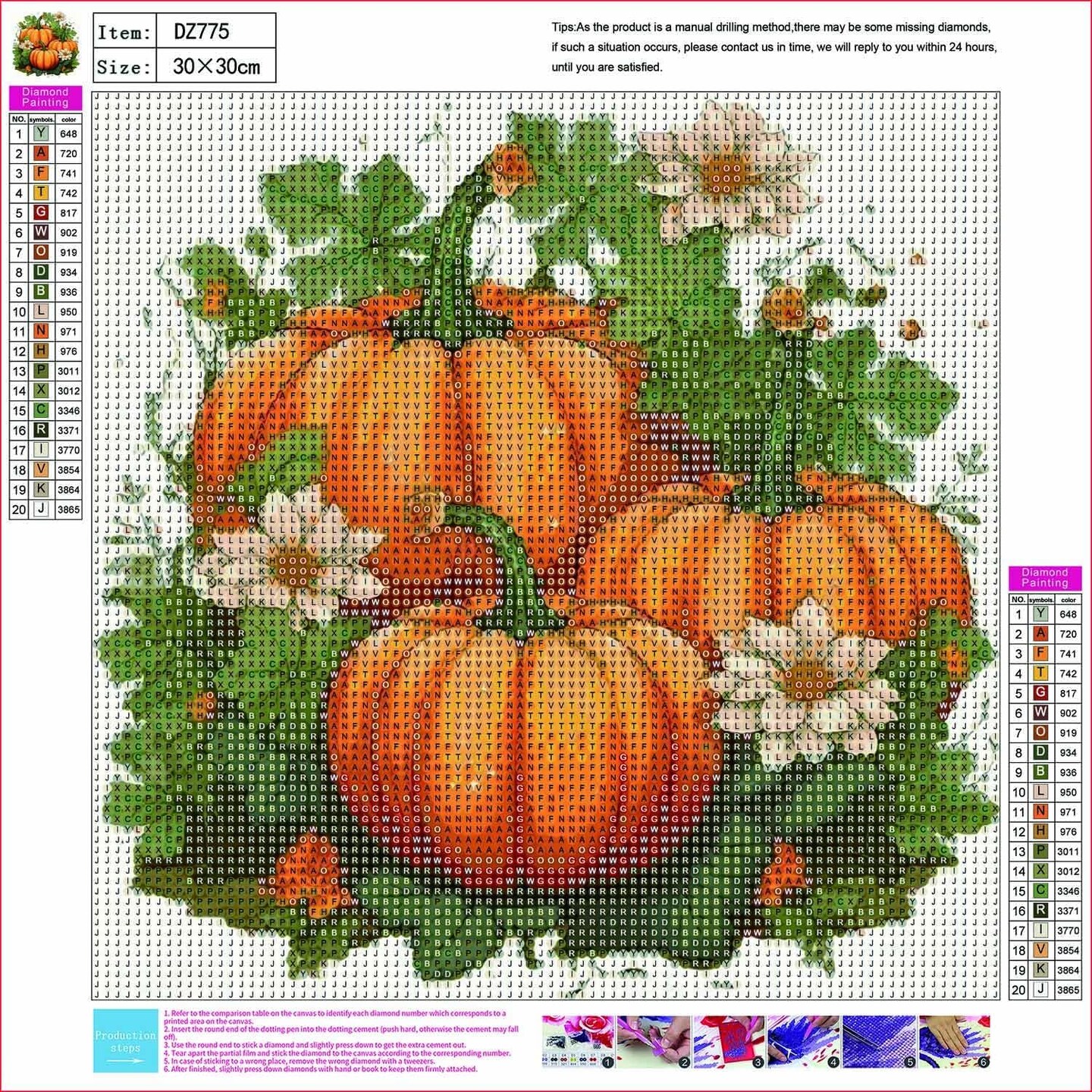 Fall Diamond Painting Kits for Adults Beginner,Fall Pumpkin Diamond Art ...