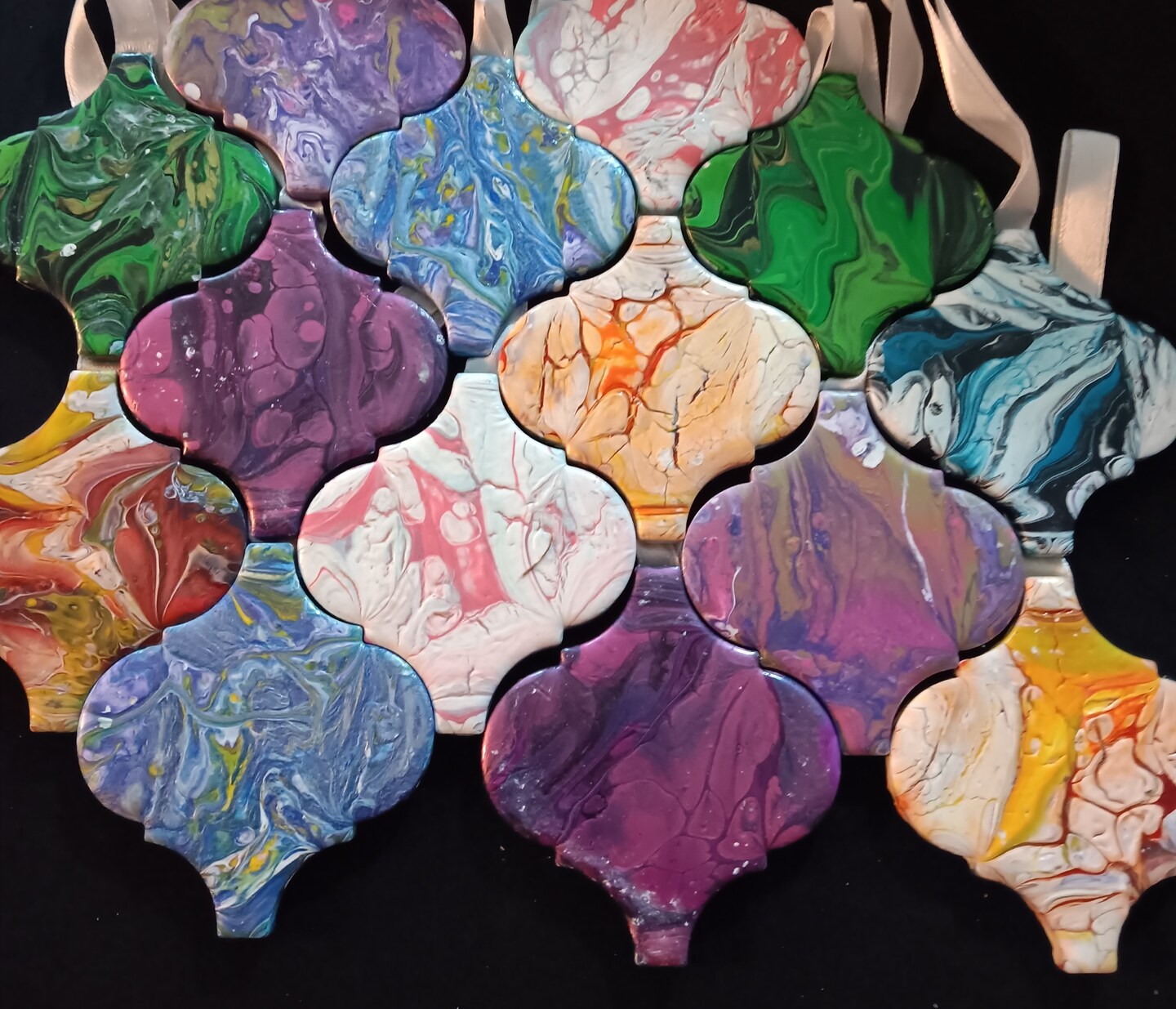 Hanging Poured Acrylic Tiles | MakerPlace by Michaels