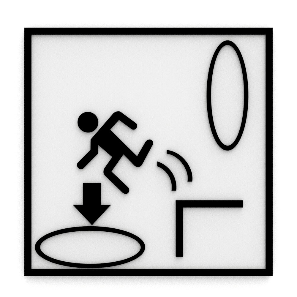Sign | Portal Sign Hole Fall | MakerPlace by Michaels