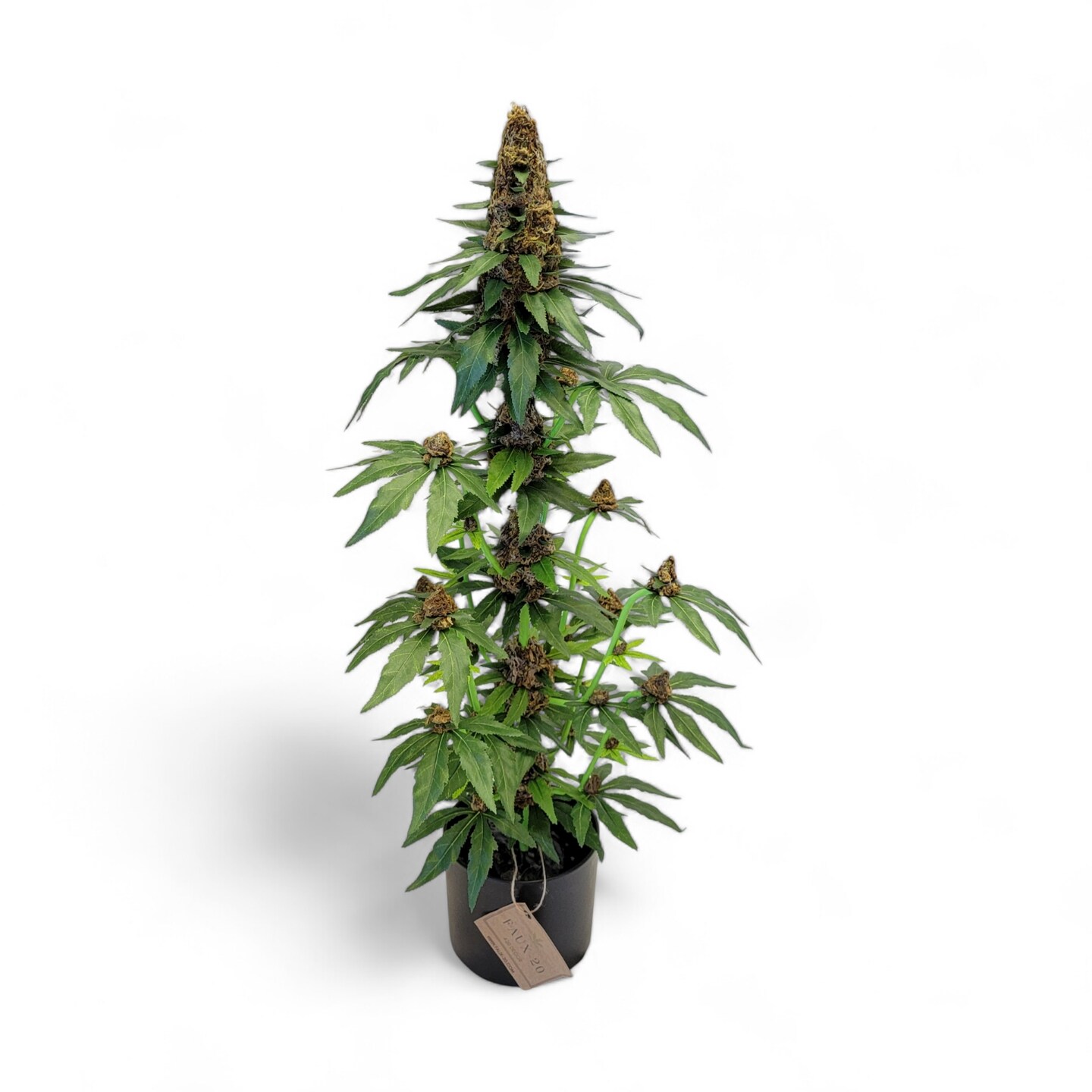 FAUX-20 Decor - 30” Artificial Marijuana Plant - Fake Weed Cannabis ...