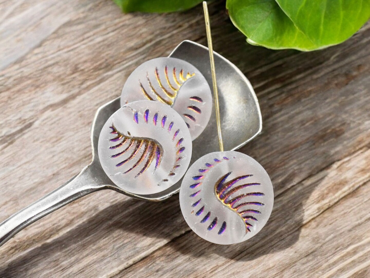 *6* 19mm Sliperit Washed Matte Crystal Fossil Coin Beads | Michaels