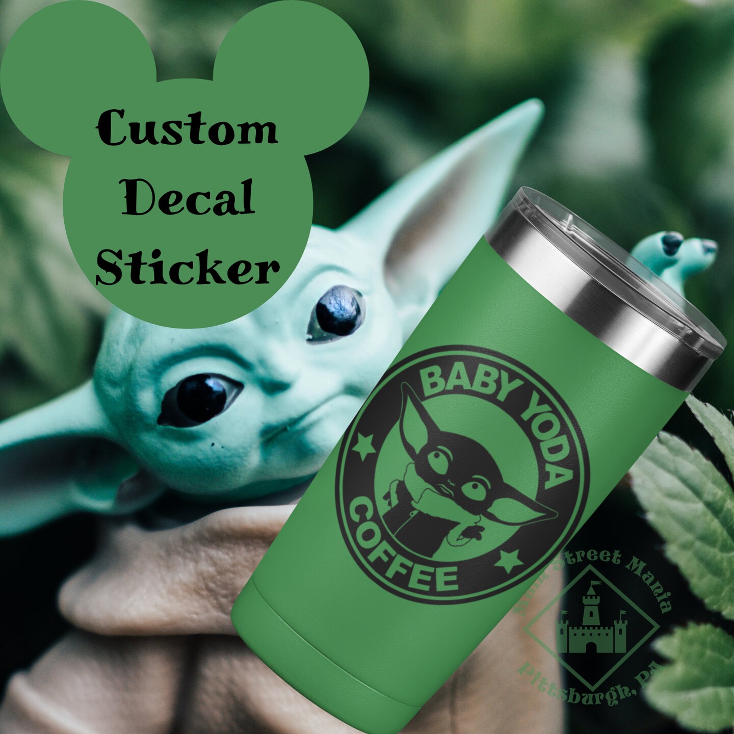 Baby Yoda Coffee Decal Sticker | MakerPlace by Michaels