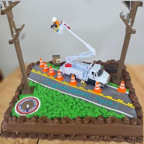 Lineman CAKE DECORATING KIT | Bucket Truck | Utility Poles | Traffic ...