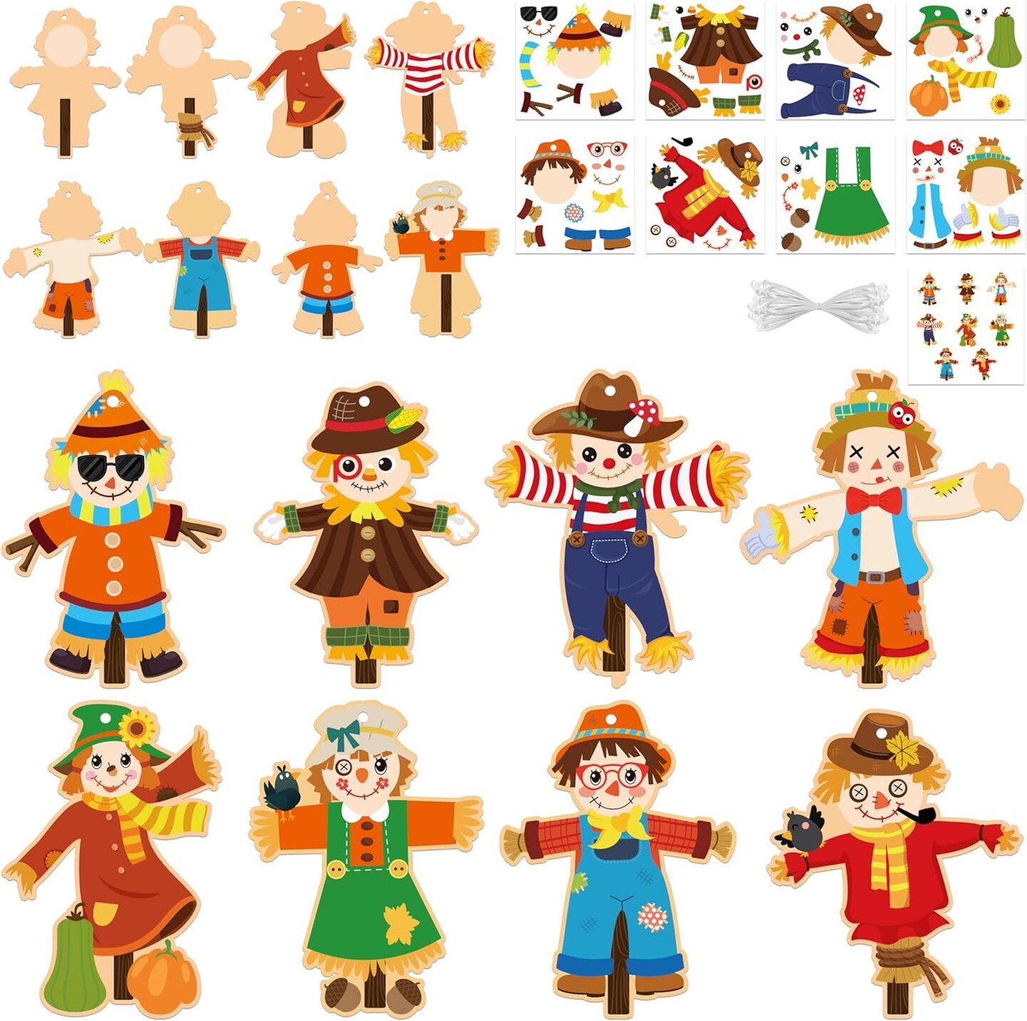 123Pcs Fall Scarecrow Craft Kit for Kids | Michaels