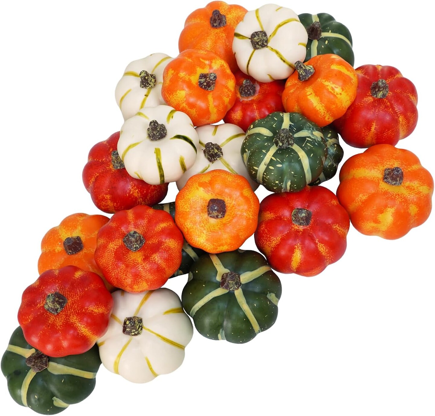 24 Pcs Assorted Small Rustic Harvest Artificial Pumpkins | Michaels