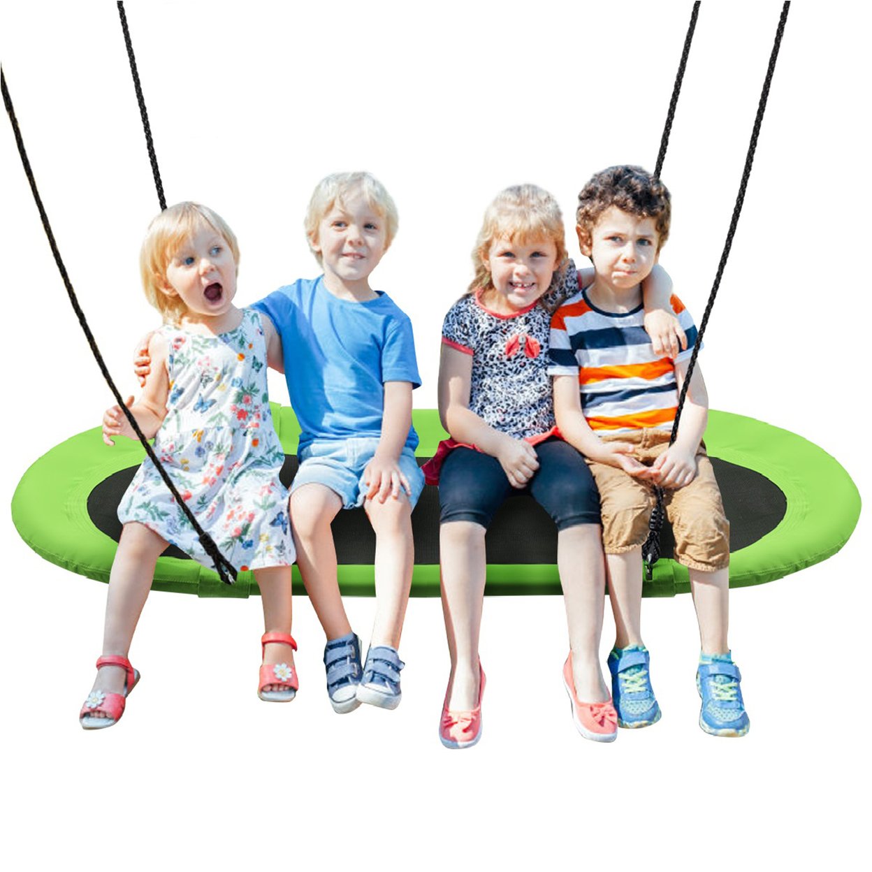 60 Saucer Tree Swing Surf Outdoor Adjustable Kids Giant Oval Platform ...
