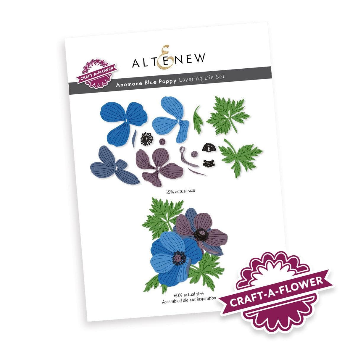 Craft-A-Flower: Anemone Blue Poppy Layering Die Set | Michaels