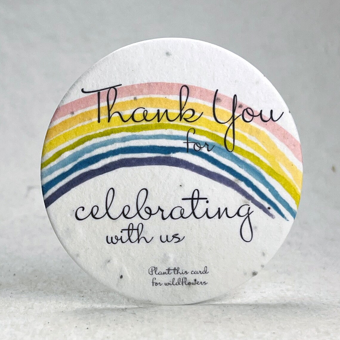 Wildflower Seed Paper Large Circle Tag - TY Variations - 3.25" Diameter ...