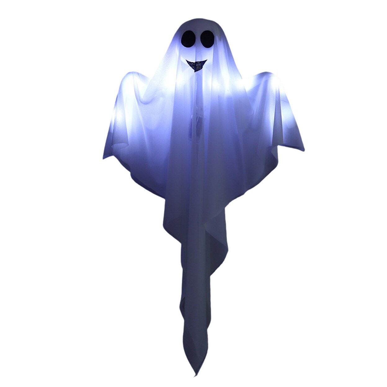 Halloween Hanging Ghost Decor Glowing White Ghost With String Light ...