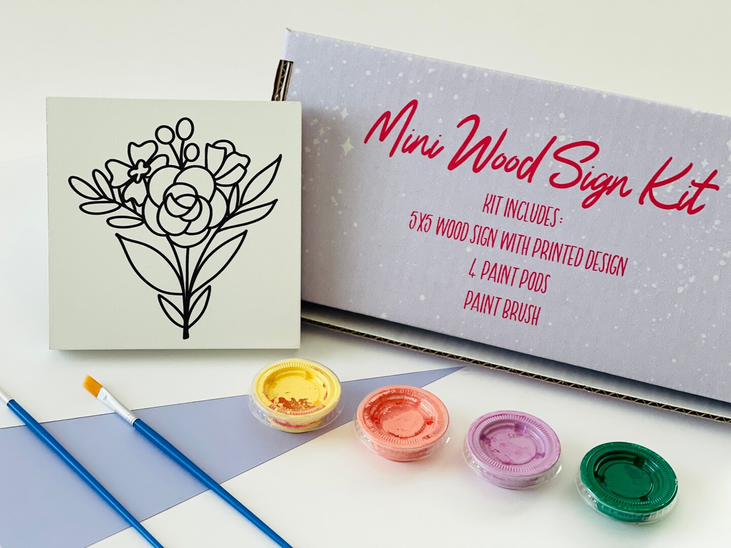 DIY Flower Painting Kit, Craft Kit, Activity Kit, Paint By Number Kit ...