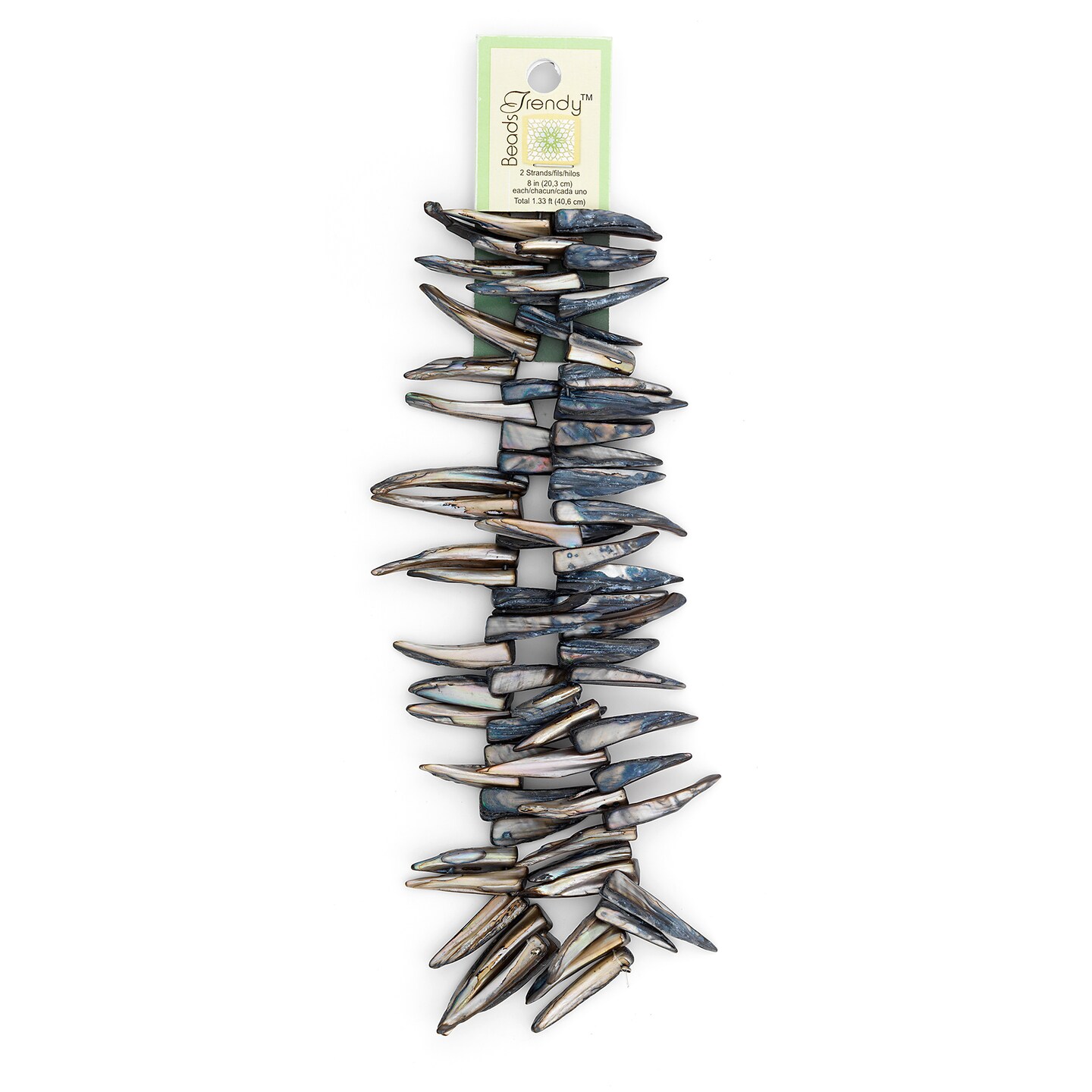 Sea Shell Spike Beads 16" Strand (62-66 ) Hand Crafted Tinted Slate ...