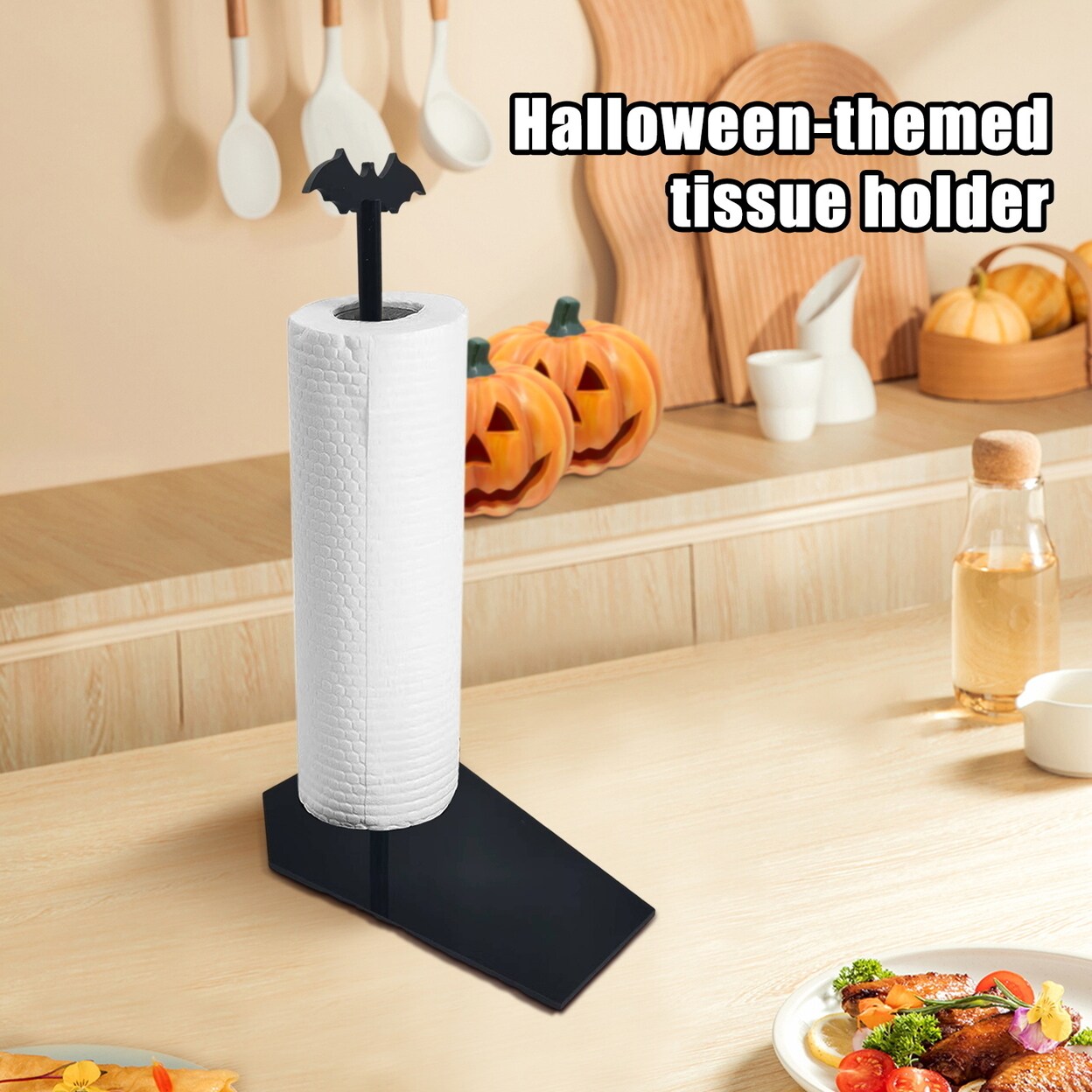 Halloween Bat Paper Towel Holder Smooth Edge Burr Free Stable Acrylic ...