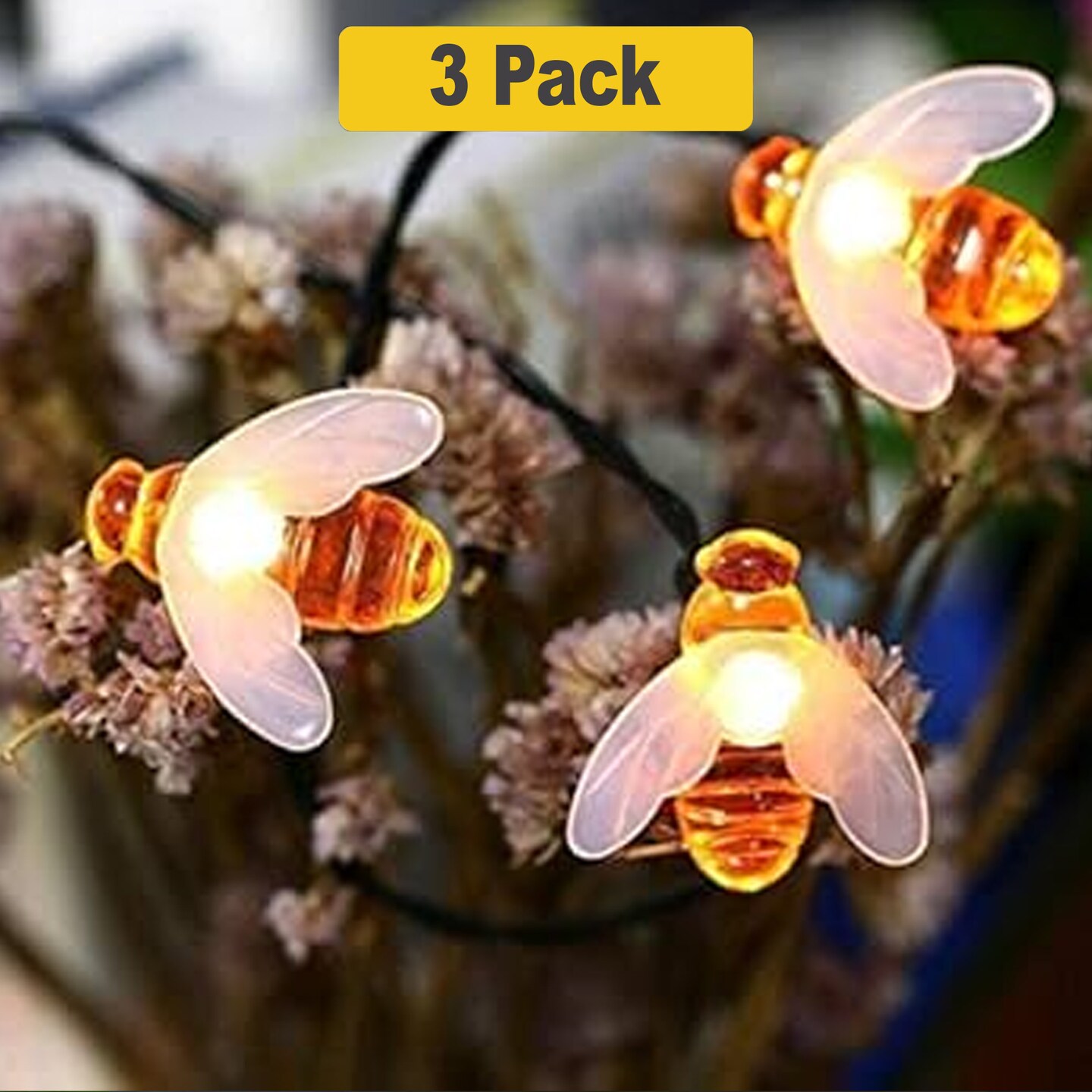 30 LED Solar Bee String Lights for Playful Outdoor Accents | Michaels