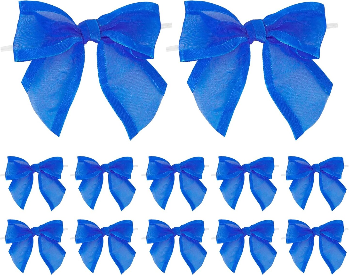Royal Blue Bows for Crafts 4" Premade Blue Bows for Hanukkah Ornaments ...