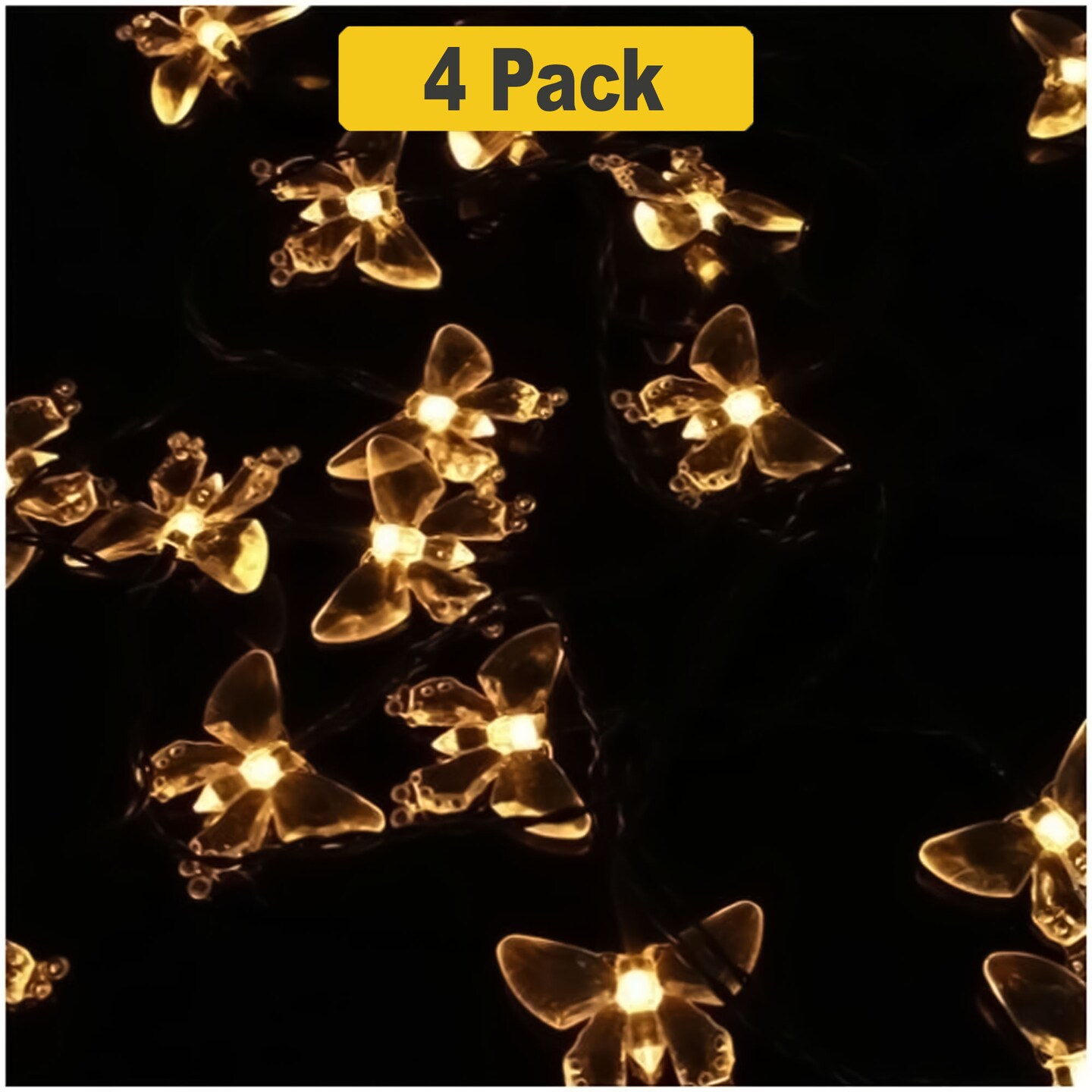 Waterproof 30 LED Solar String Lights with Butterfly Accents | Michaels