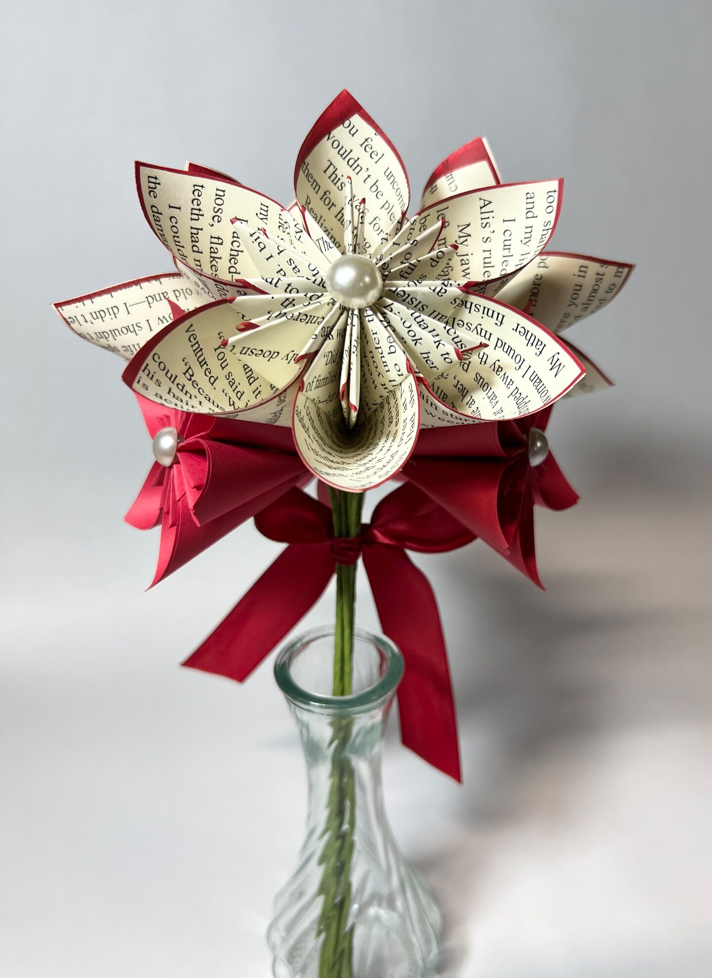 Court of Thorns and Roses Bouquet- vase included, one of a kind origami ...