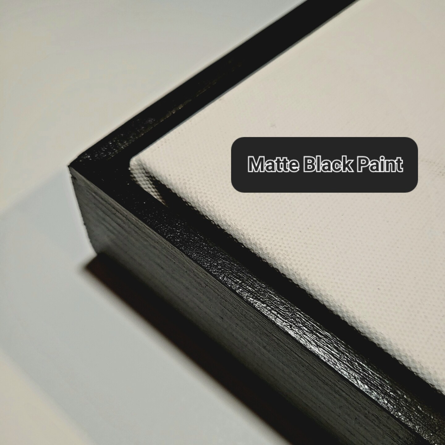 *Matte Black Paint* Thin Border Canvas Floating Frame, Made-to-Order ...