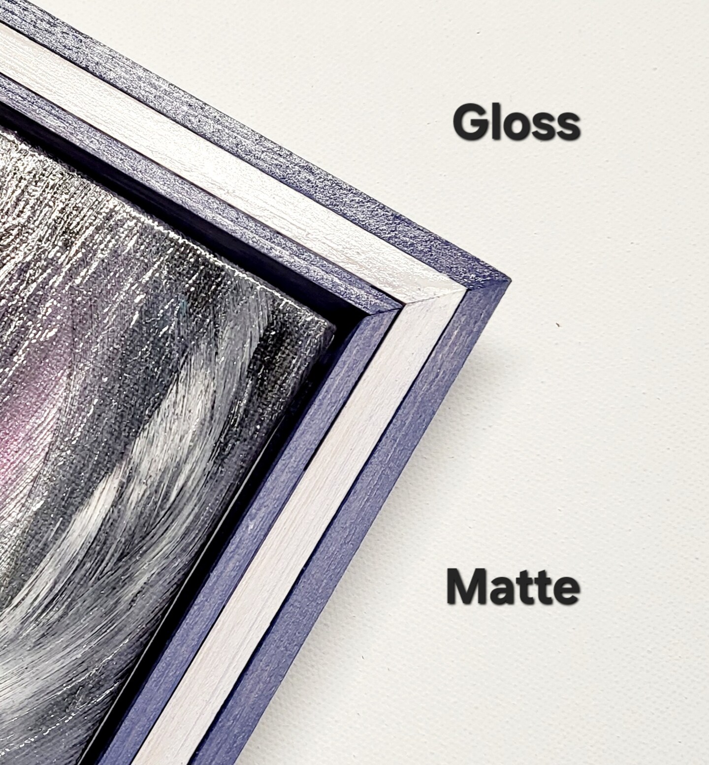 *Matte Cottage Blue with White* Border Pinstripe Canvas Floating Frame ...