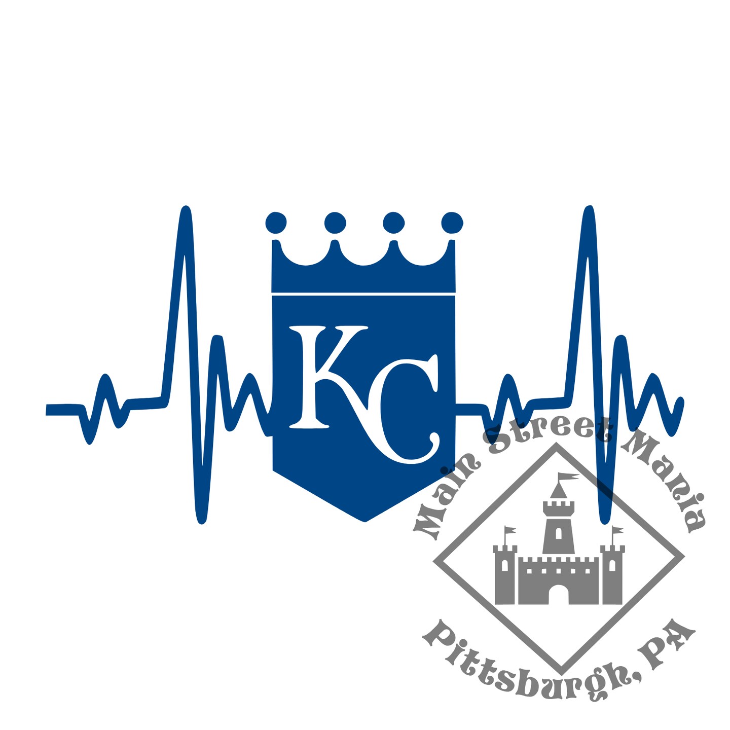 Kansas City Royals Heartbeat Logo Sticker Decal | MakerPlace by Michaels