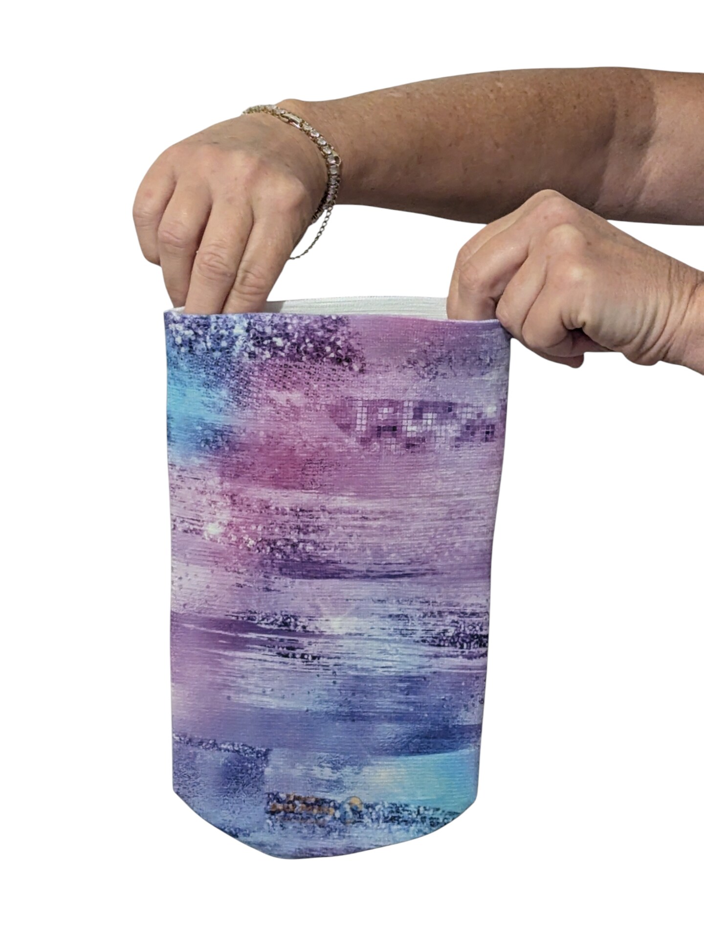 Stump Sock, Glitter pink purple rolls textured V1, 3ply amputee ...