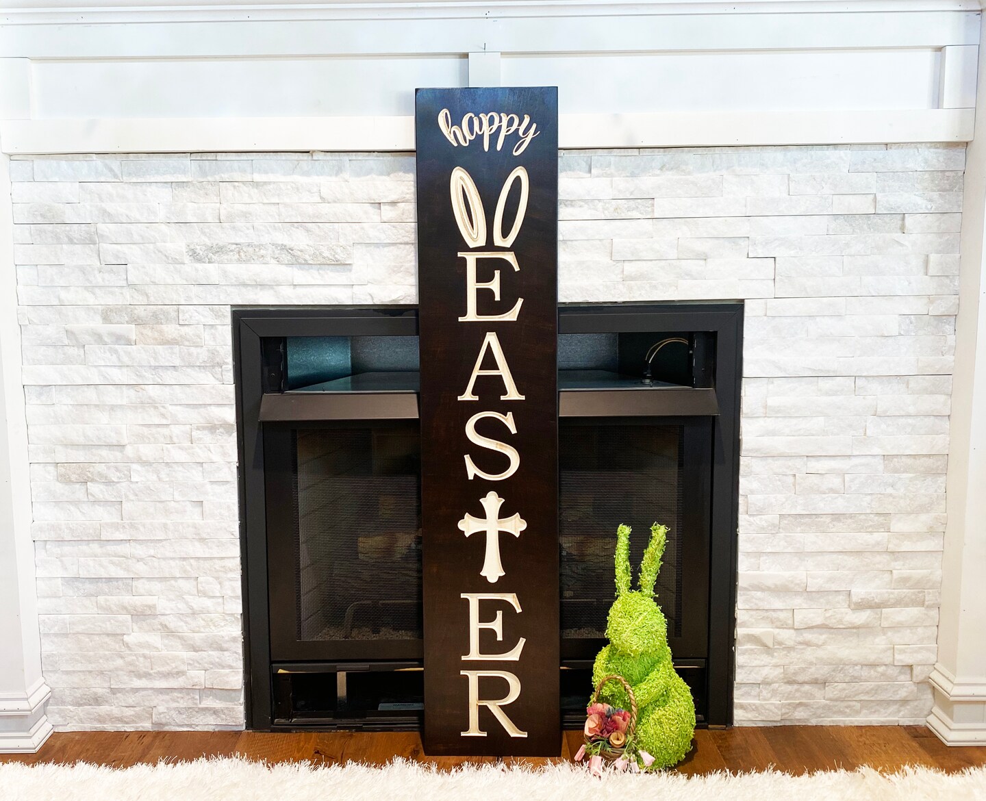 Happy Easter Porch Sign, Cross Sign, Porch Sign, Front Door Sign ...