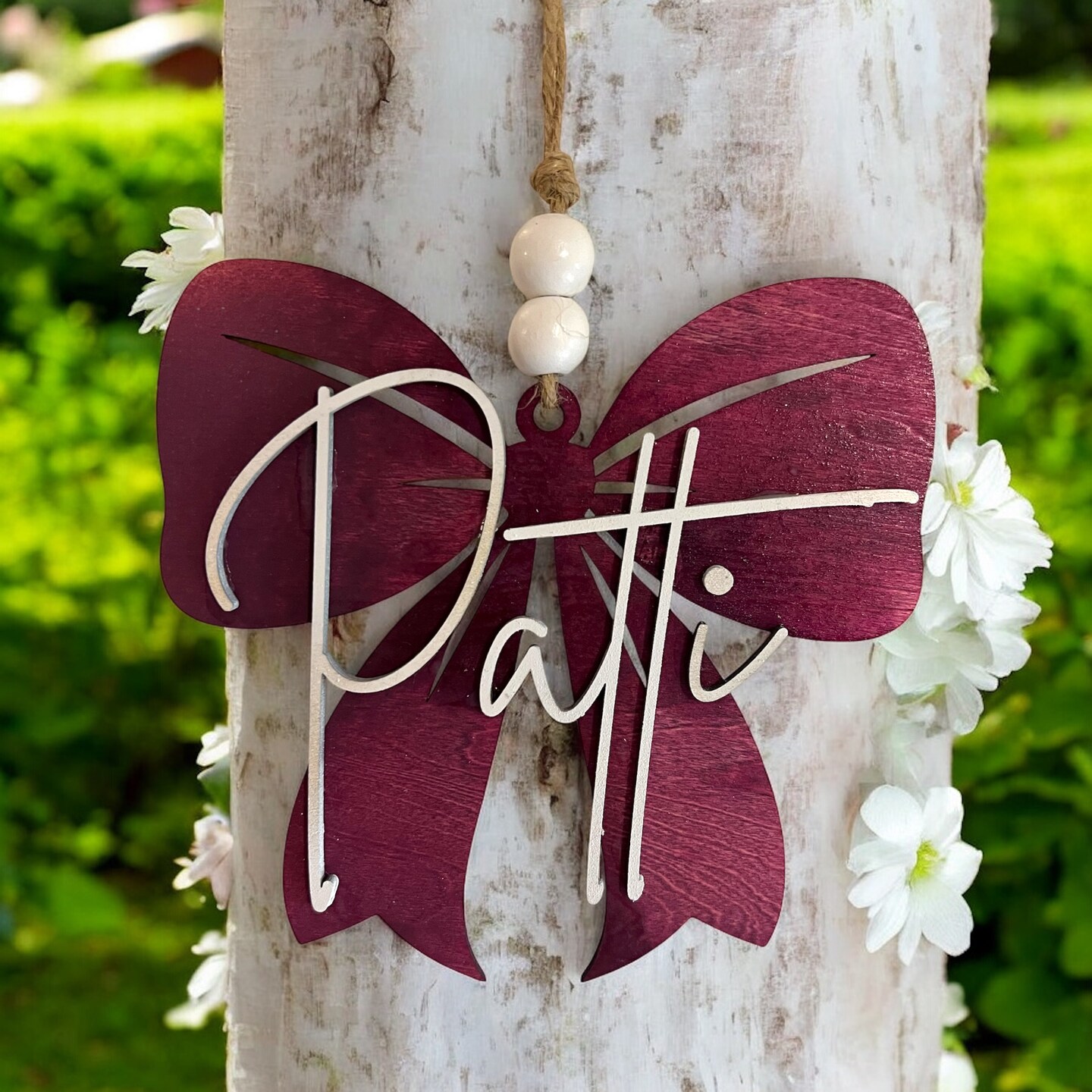 Coquette Bow Gift Tag Easter Basket Tag Name Child Kid Door Sign ...