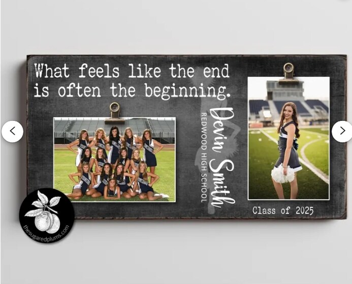 Personalized Cheerleader Graduation Frame Cheerleader Graduation Gift ...