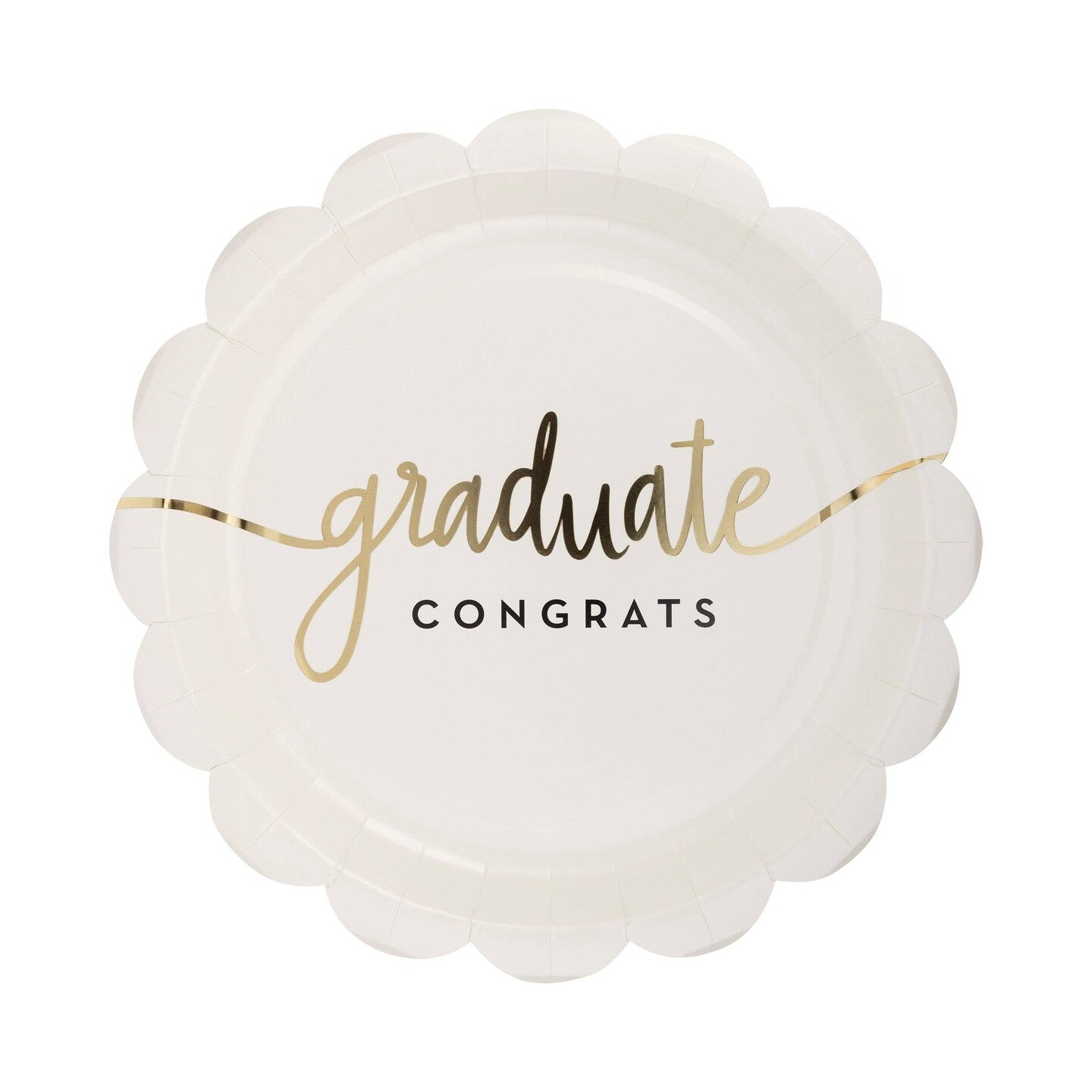 CONGRATS GRADUATE SCALLOPED PLATES | Michaels