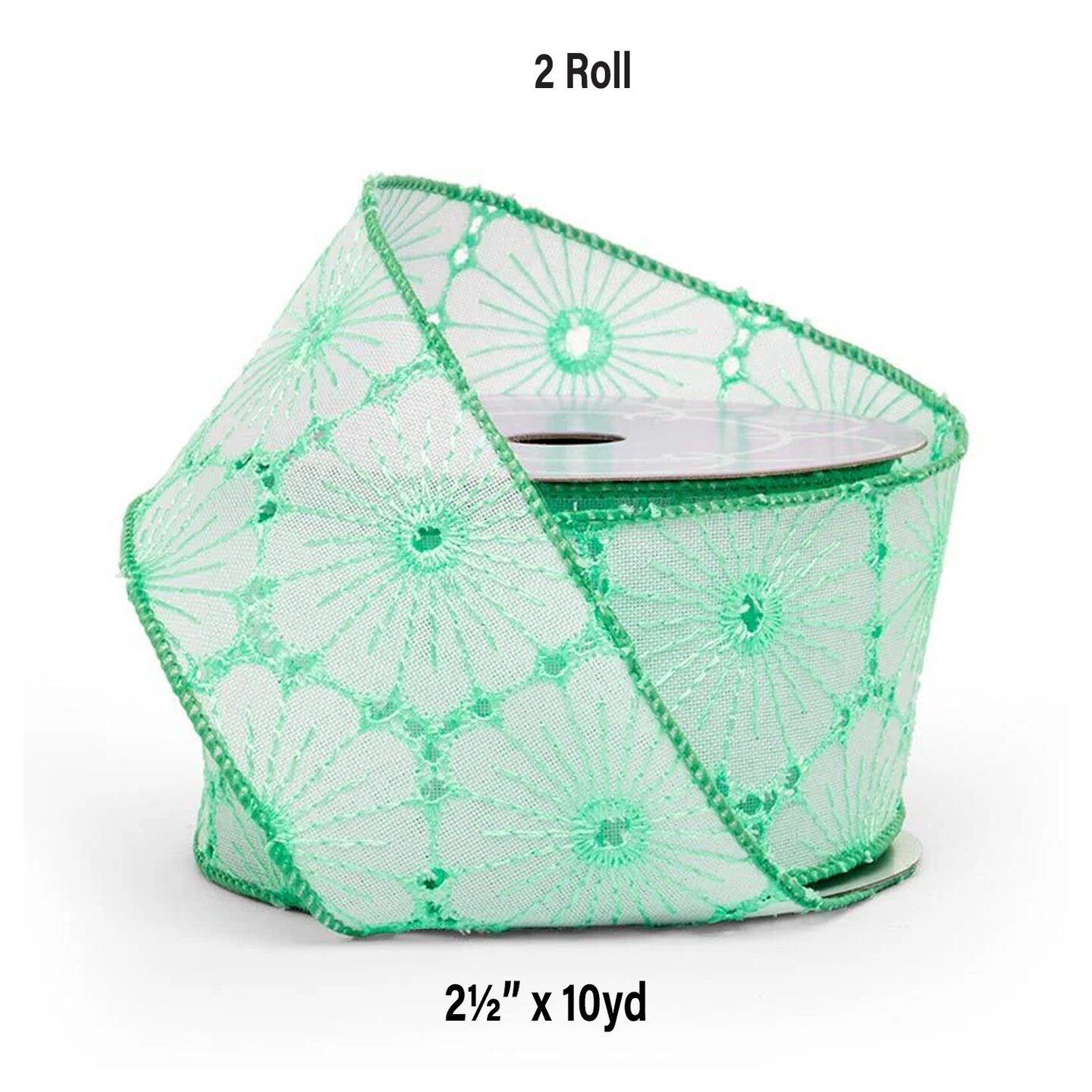 Fabric Floral Wired Ribbon 2.5" x 10 Yards | Michaels