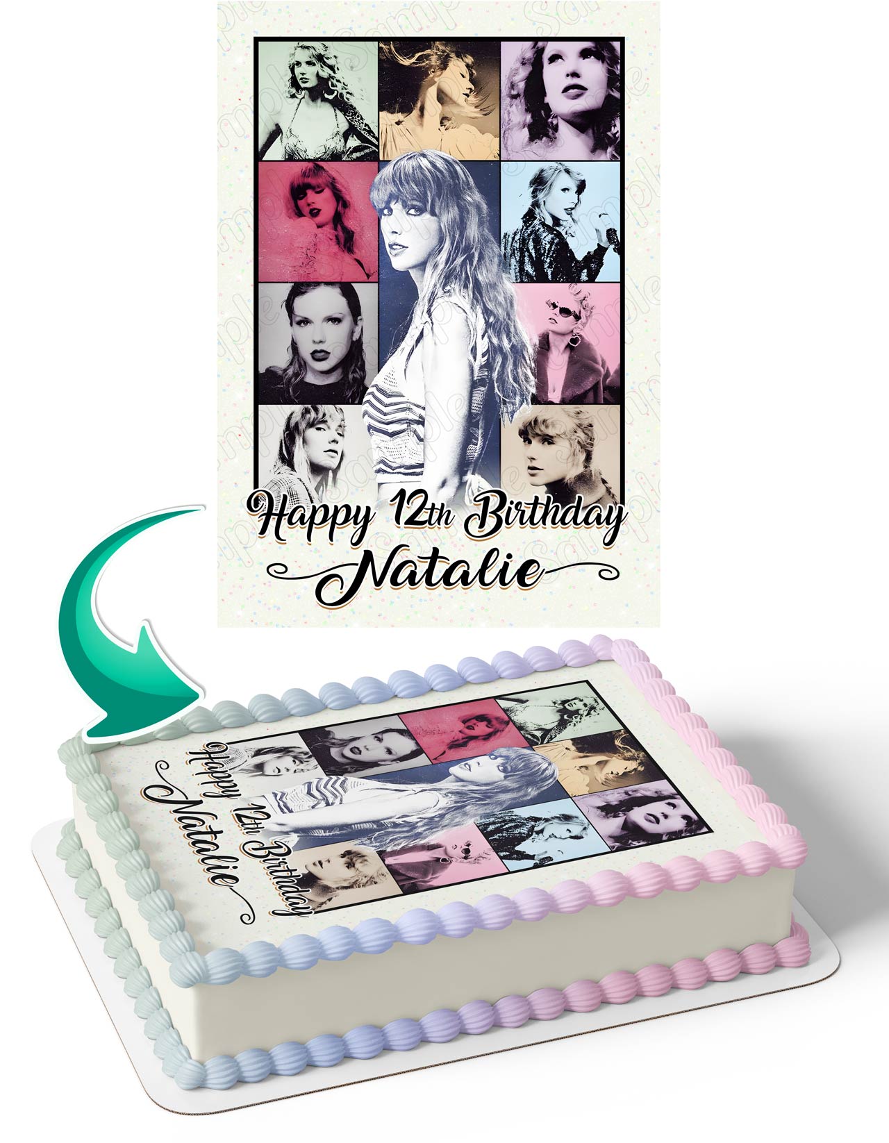 taylor Swift Singer Album Era Edible Cake Image Topper Birthday Cake ...