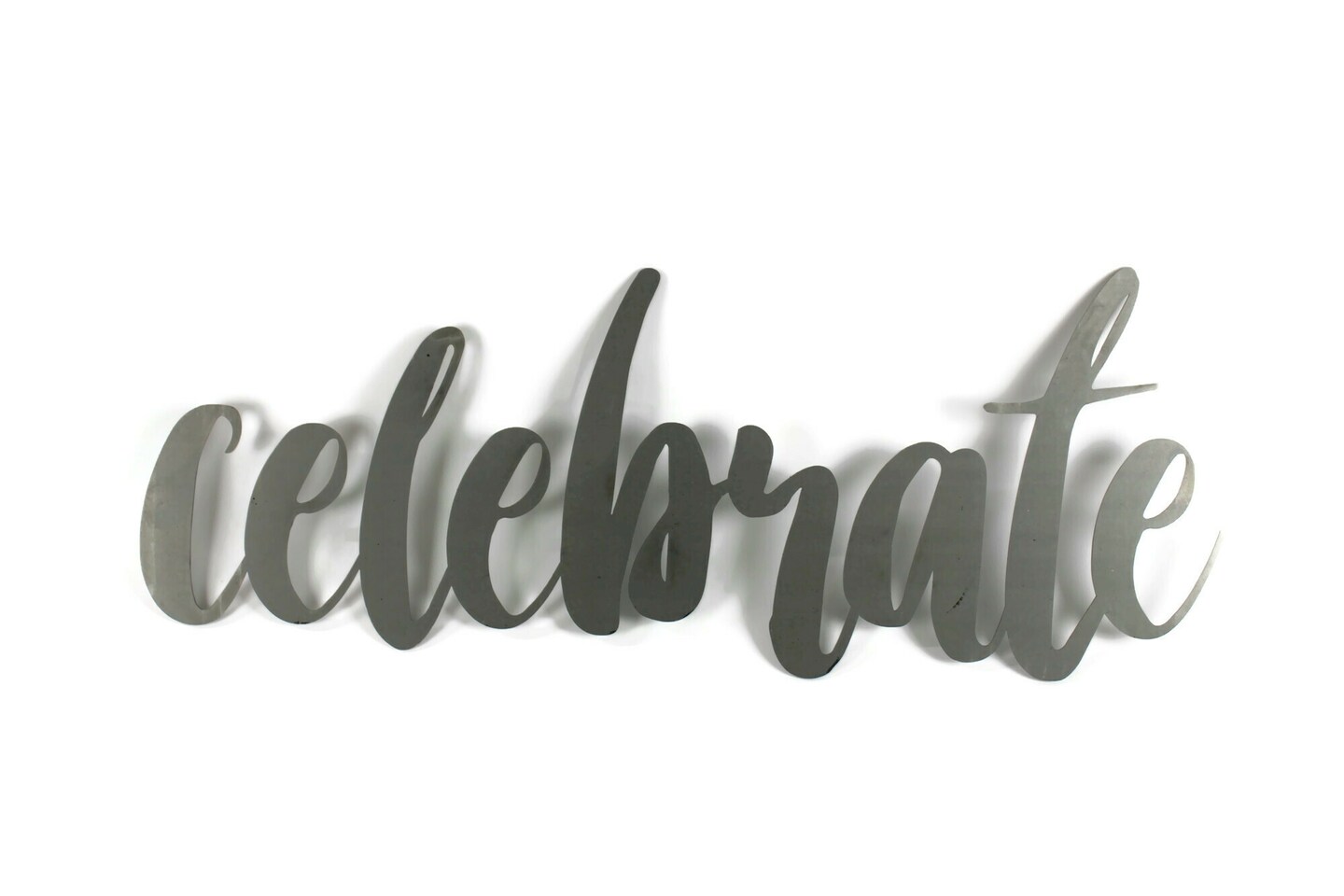 celebrate Metal Script Word Sign 15.75 to 21 Inches Wide | MakerPlace ...