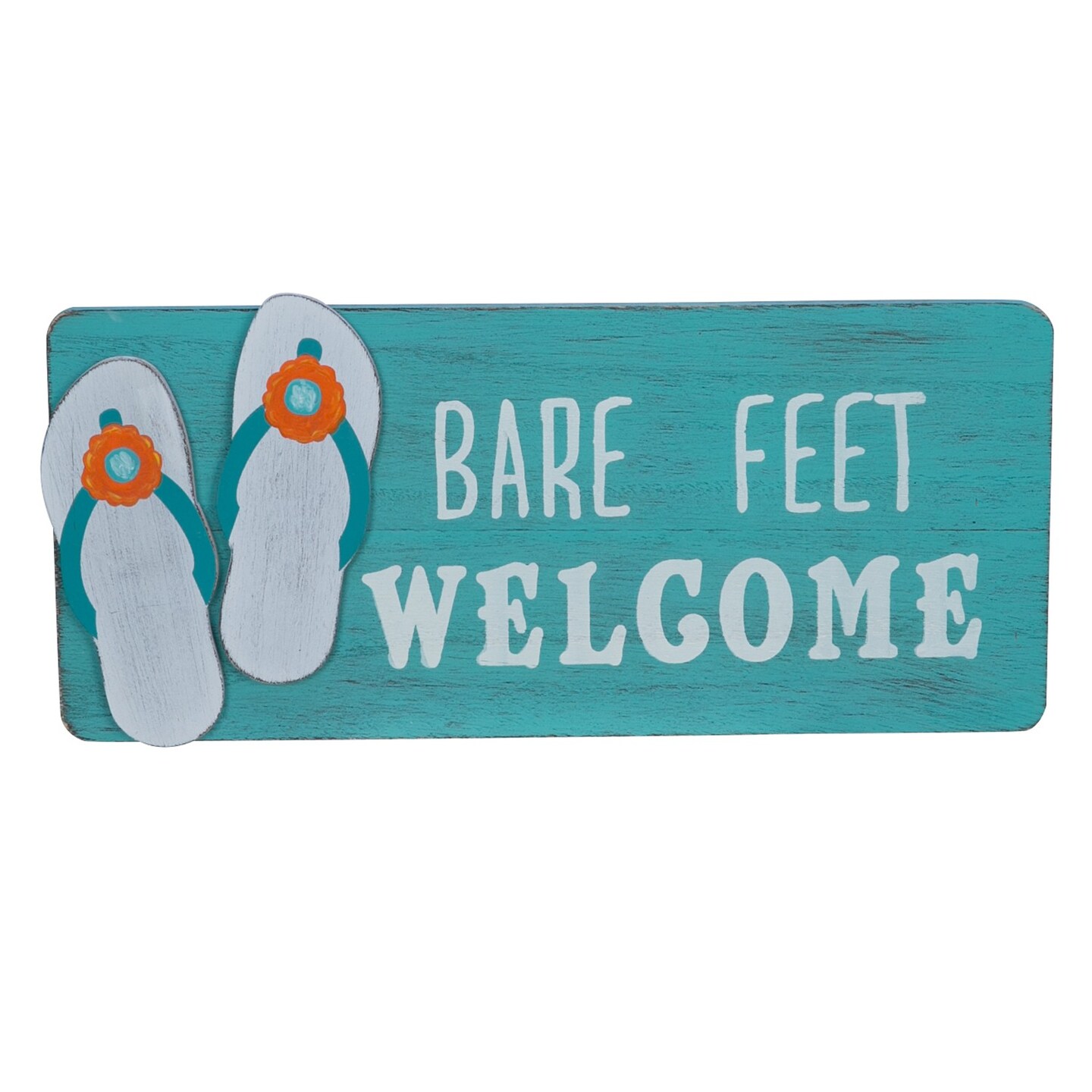 Bare Feet Welcome Coastal Plaque Sign Wall Hanging Decor Decoration For ...
