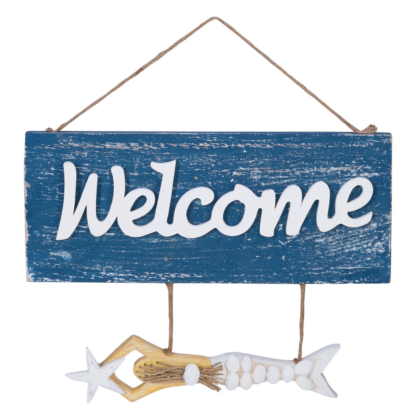 Welcome Coastal Plaque Sign Wall Hanging Decor Decoration For The Beach ...