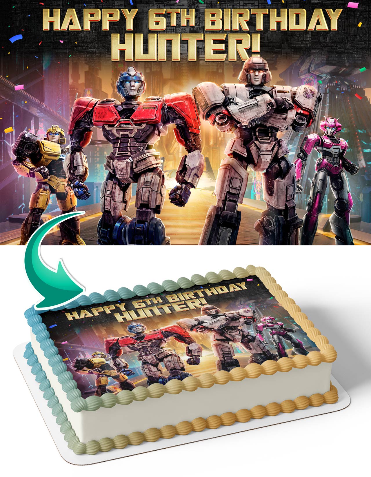 Transformers One Orion Pax MegatronEdible Cake Image Topper Birthday ...