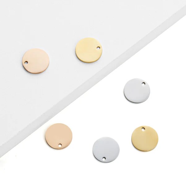 Round Tags-15*15mm-Silver Gold Rose Gold Mix-30pcs | Michaels