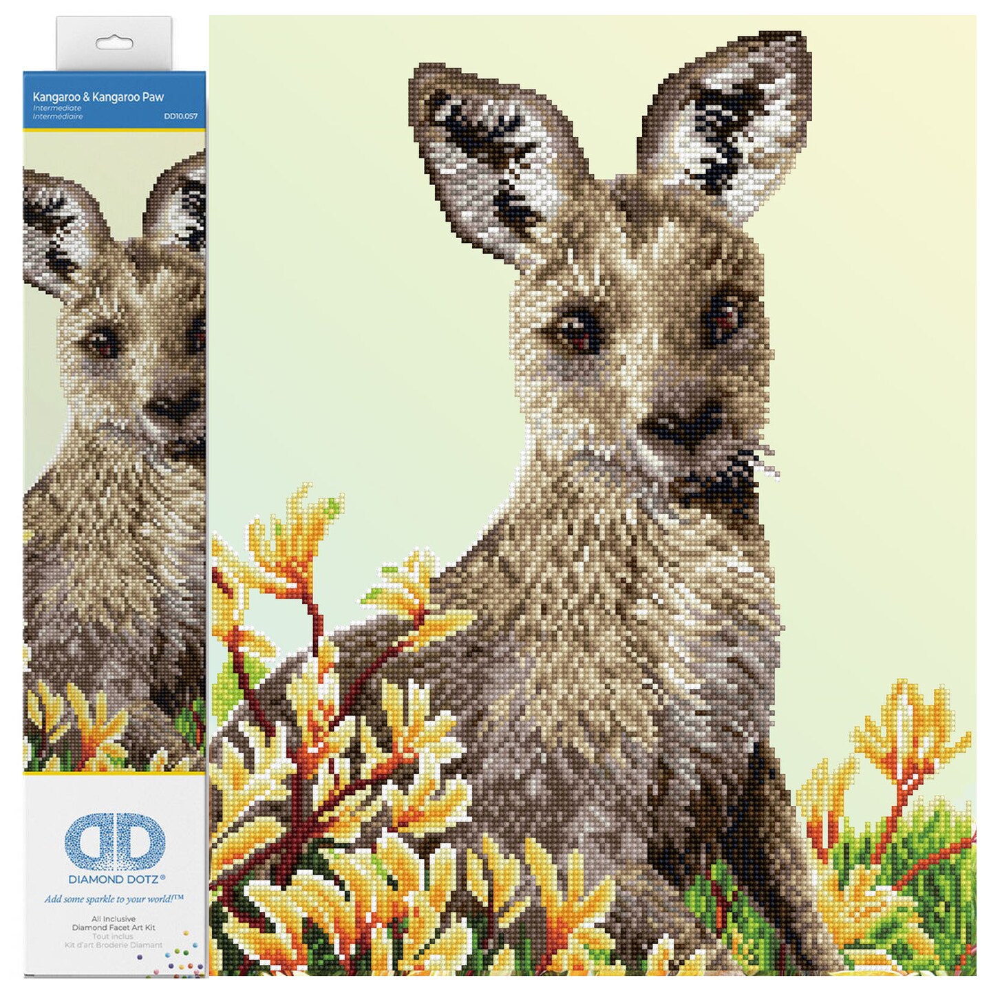 Diamond Dotz Kangaroo & Kangaroo Paw Animal Diamond Painting Kits for ...