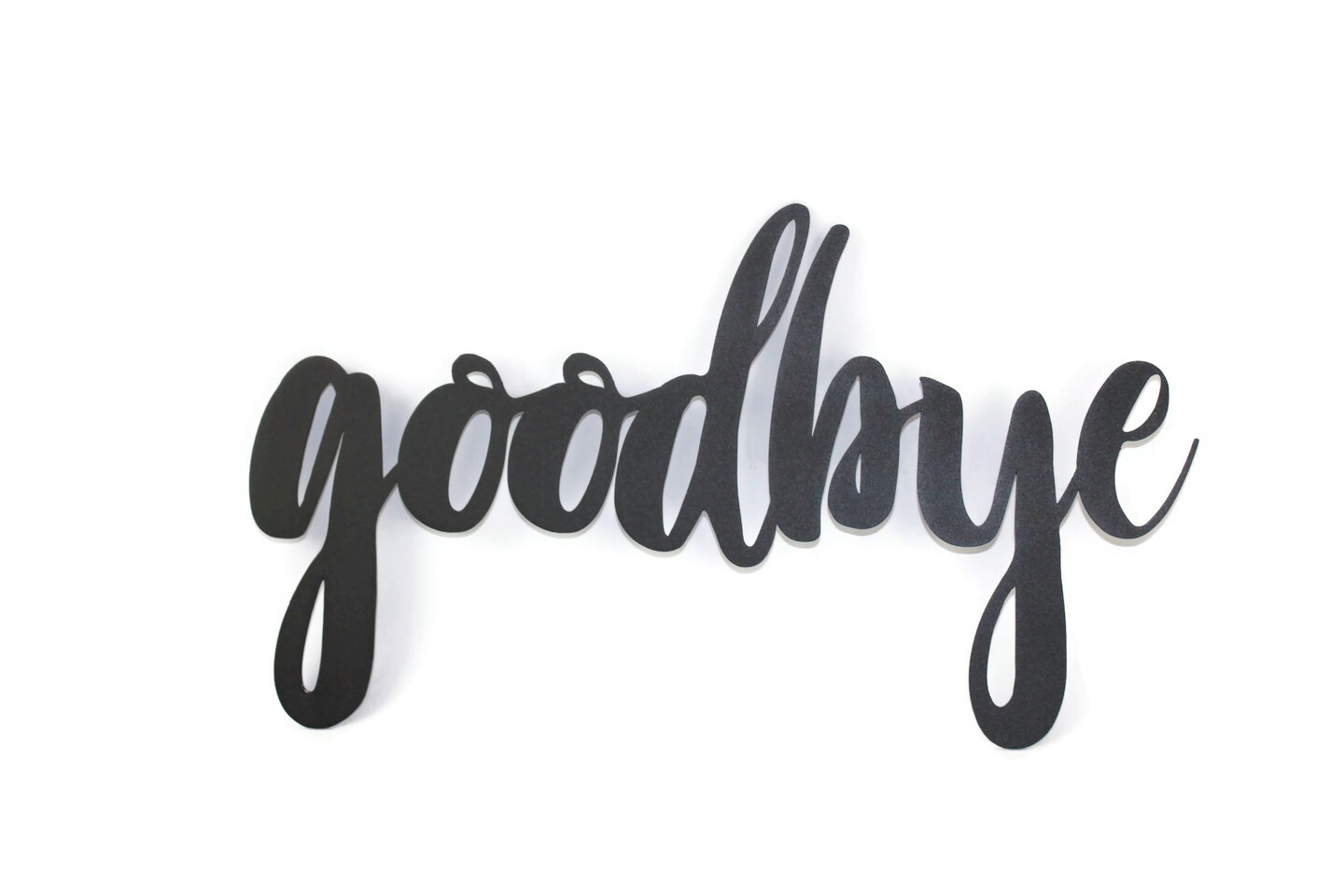 goodbye Metal Script Word Sign 14.25 to 16 Inches Wide | MakerPlace by ...