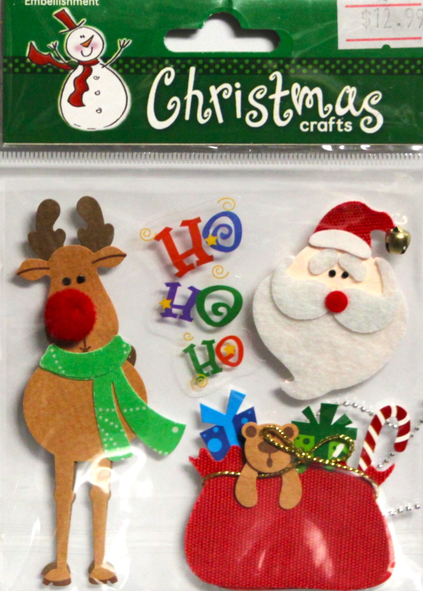 The Paper Studio Christmas Santa Reindeer Dimensional Stickers | Michaels