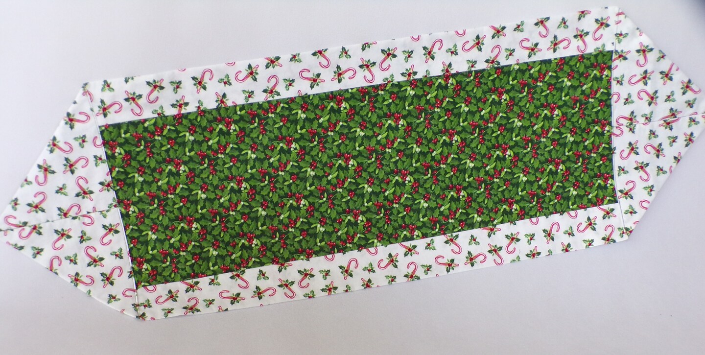 Holly and Candy Cane Table Runner | MakerPlace by Michaels